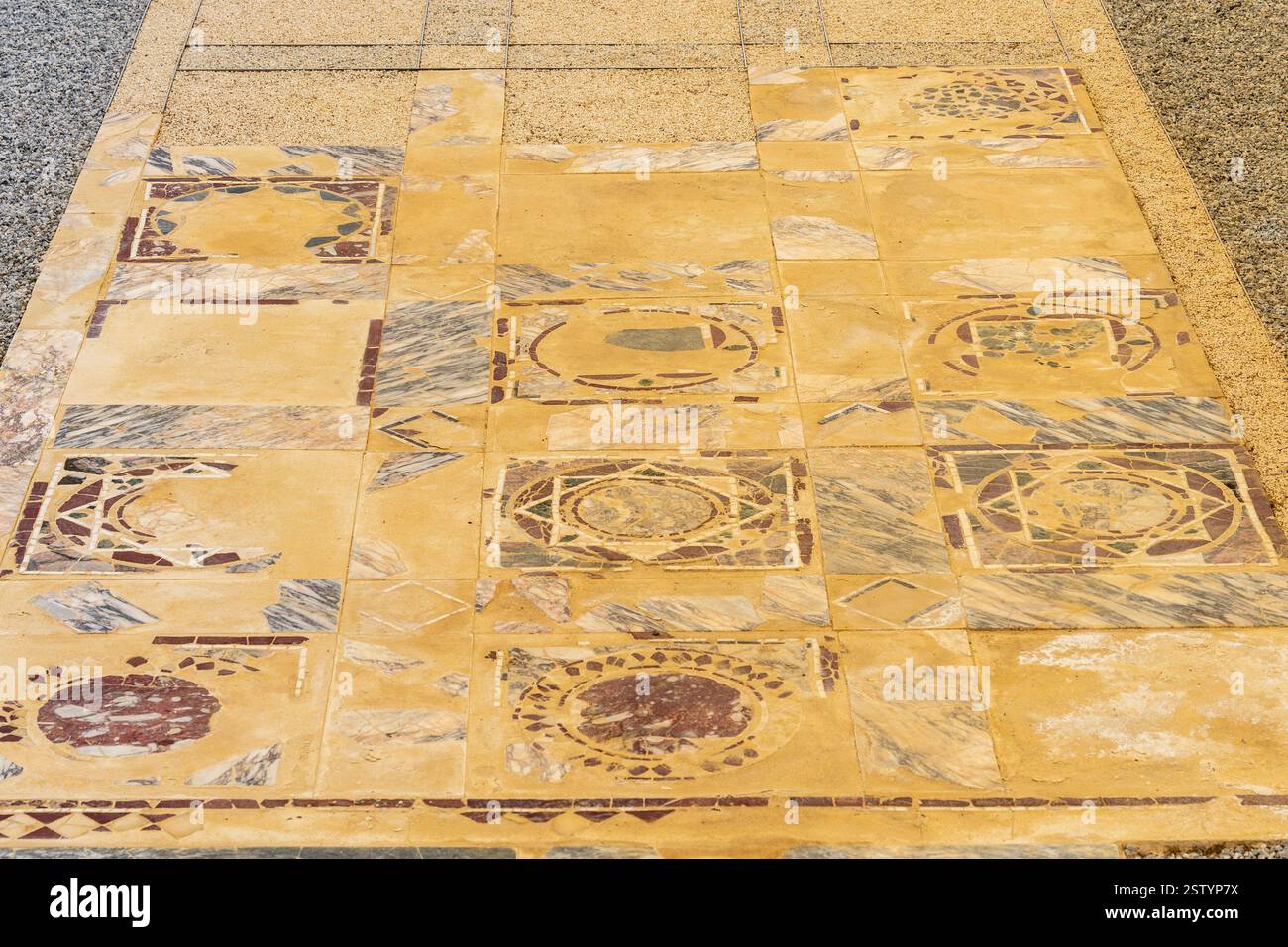 Roman pavement opus sectile, Italica, ancient Roman city, 206 BC ...
