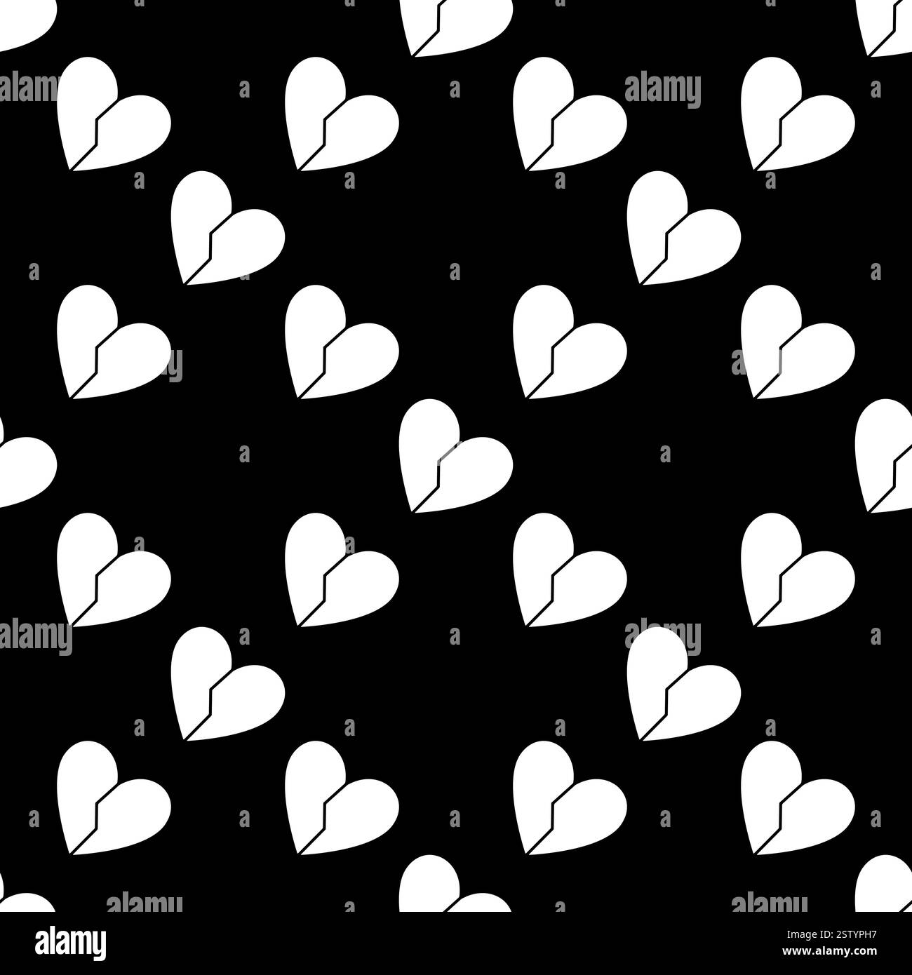 Red Broken heart vector concept solid seamless pattern - end of ...