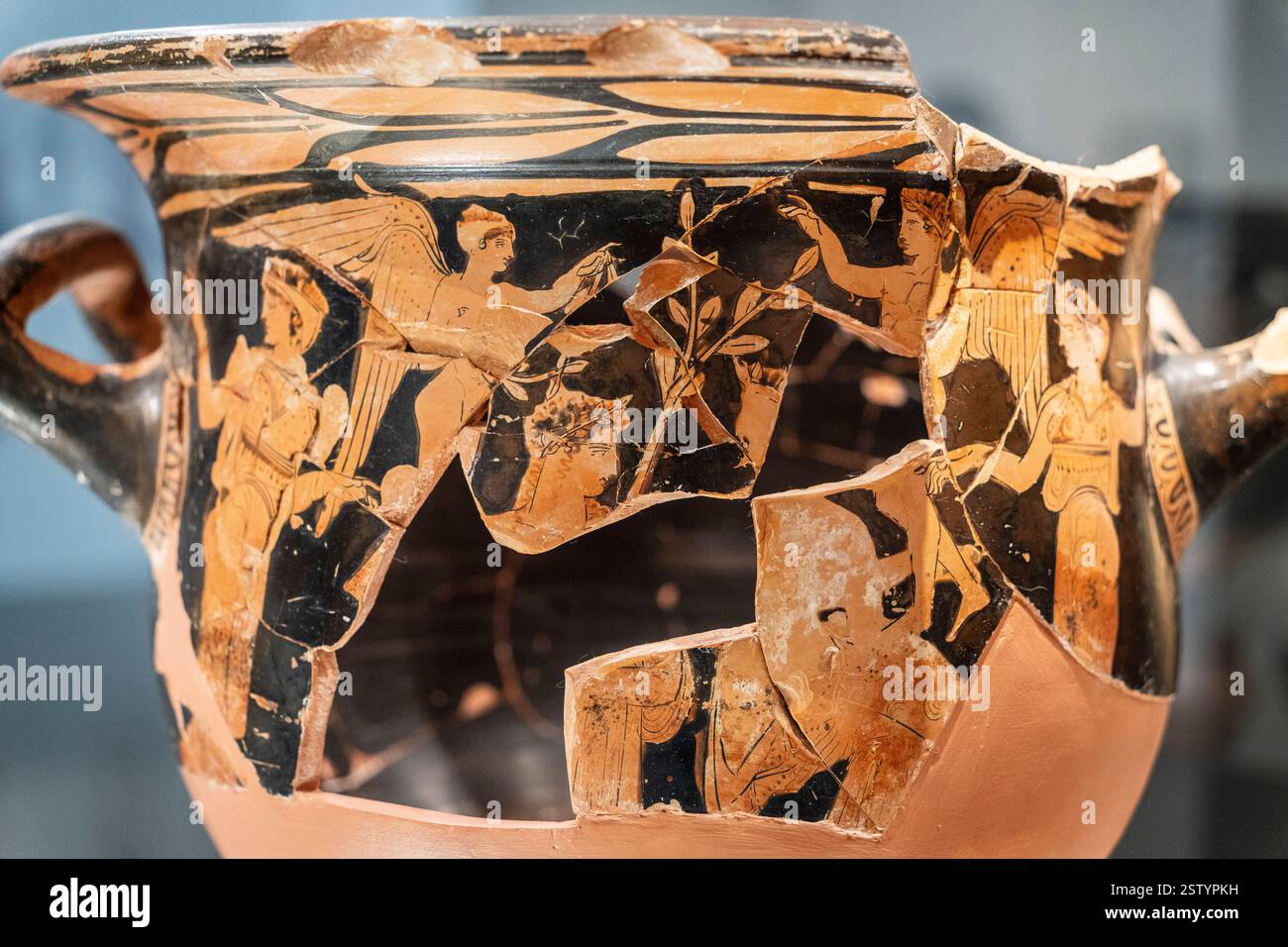 Apollo's wedding to Helen, bell crater from the funerary chamber of ...