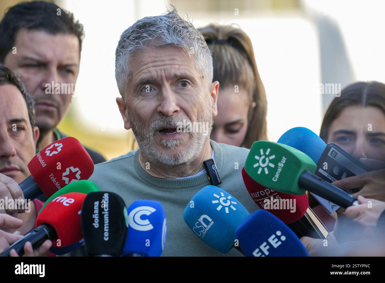 The Minister of the Interior, Fernando Grande-Marlaska attends the ...