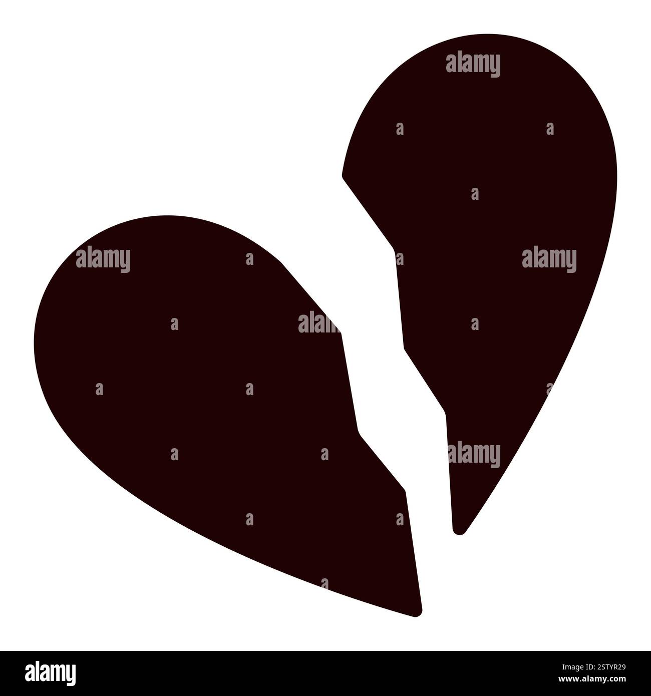 Vector broken heart concept icon, heartbreak simple sign Stock Vector ...