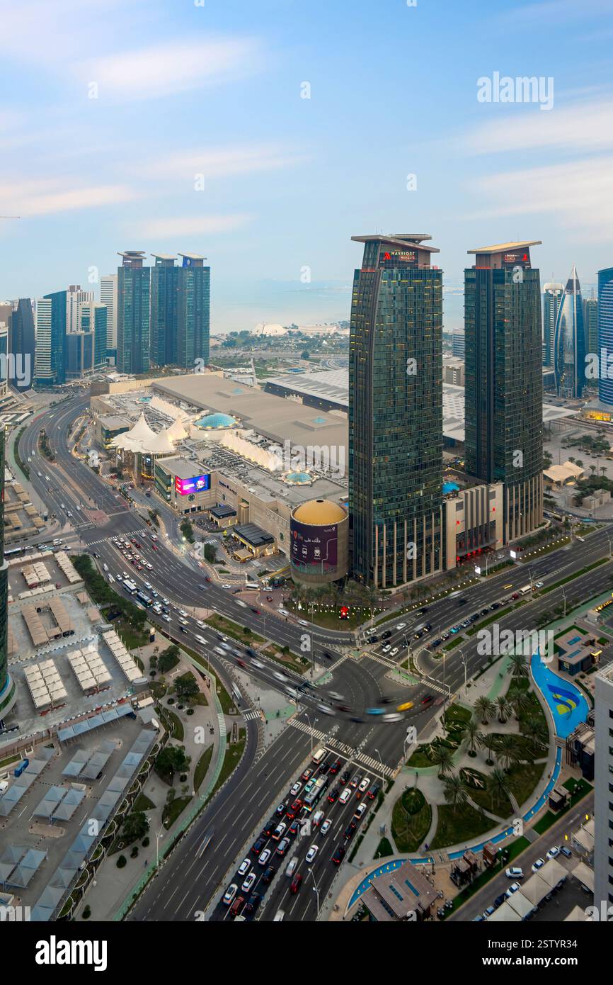 Aerial view of Marriott Marquis City Center Doha Hotel west bay doha ...