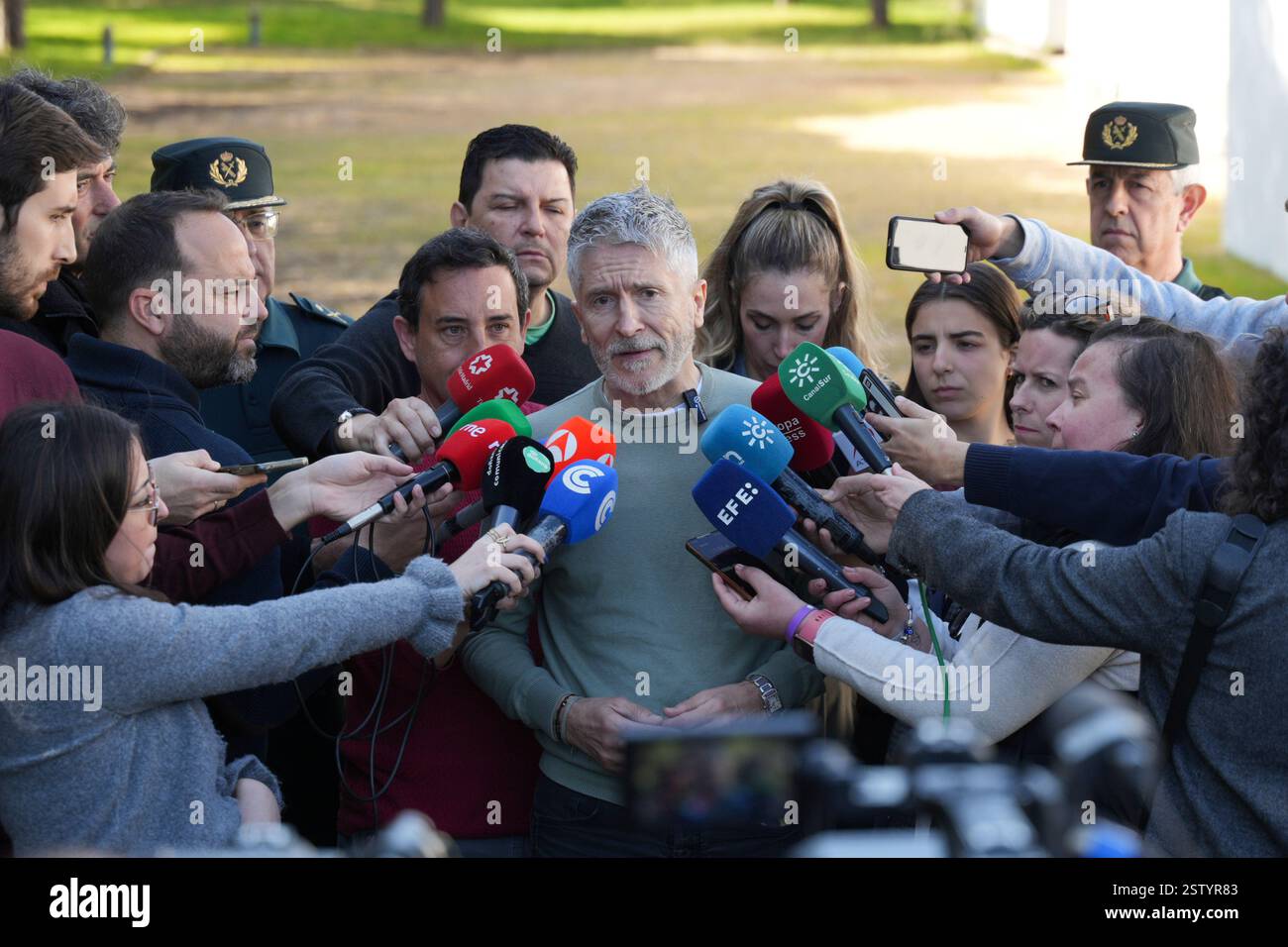 The Minister of the Interior, Fernando Grande-Marlaska attends the ...