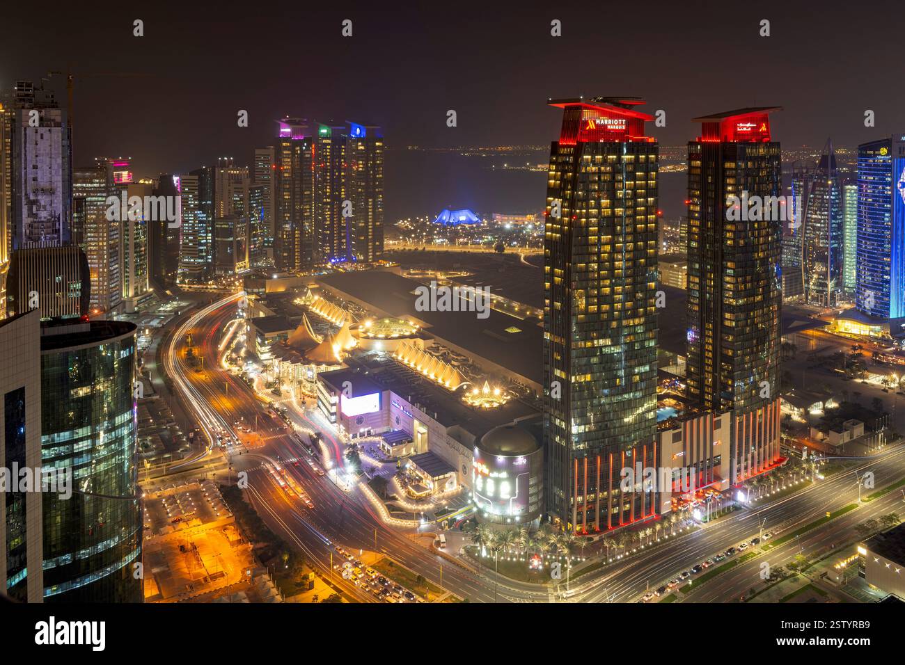 Aerial view of Marriott Marquis City Center Doha Hotel west bay doha ...