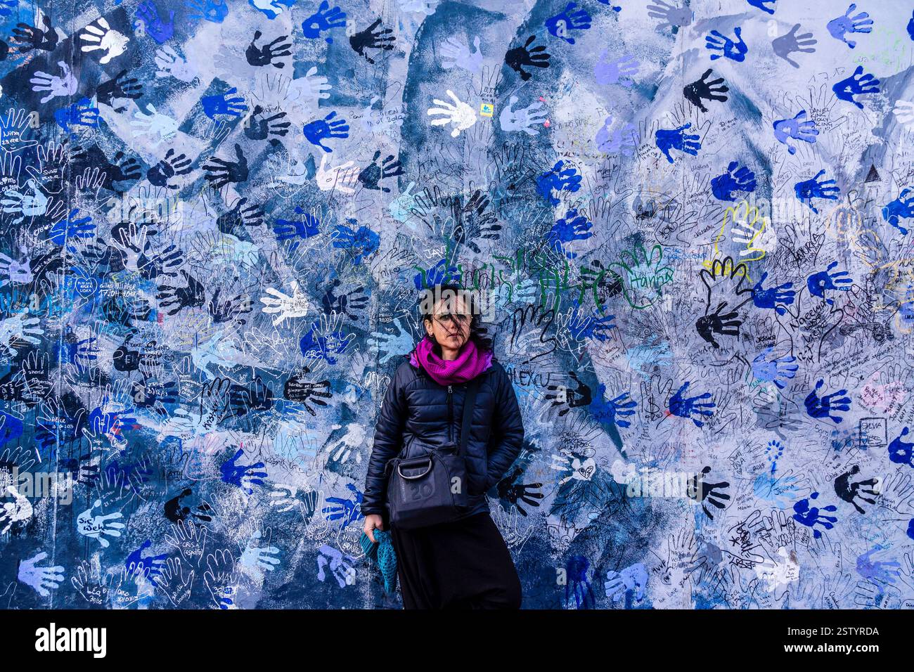 Blue hand hands art hi-res stock photography and images - Alamy