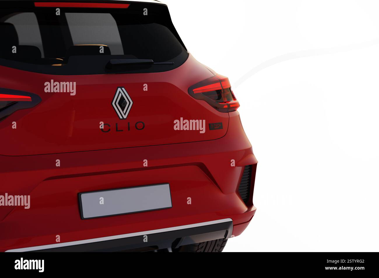 Izmir, Turkey - Feb 19 2025: A 3D render of the Renault Clio 2024 model ...