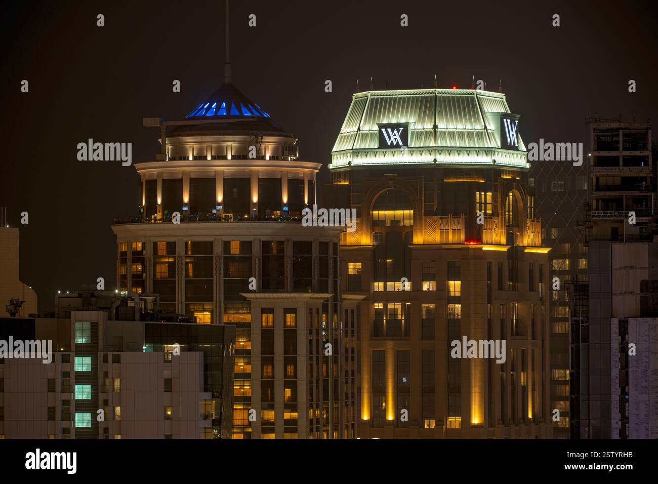 Aerial view of Waldorf Astoria Doha west bay Qatar Stock Photo - Alamy