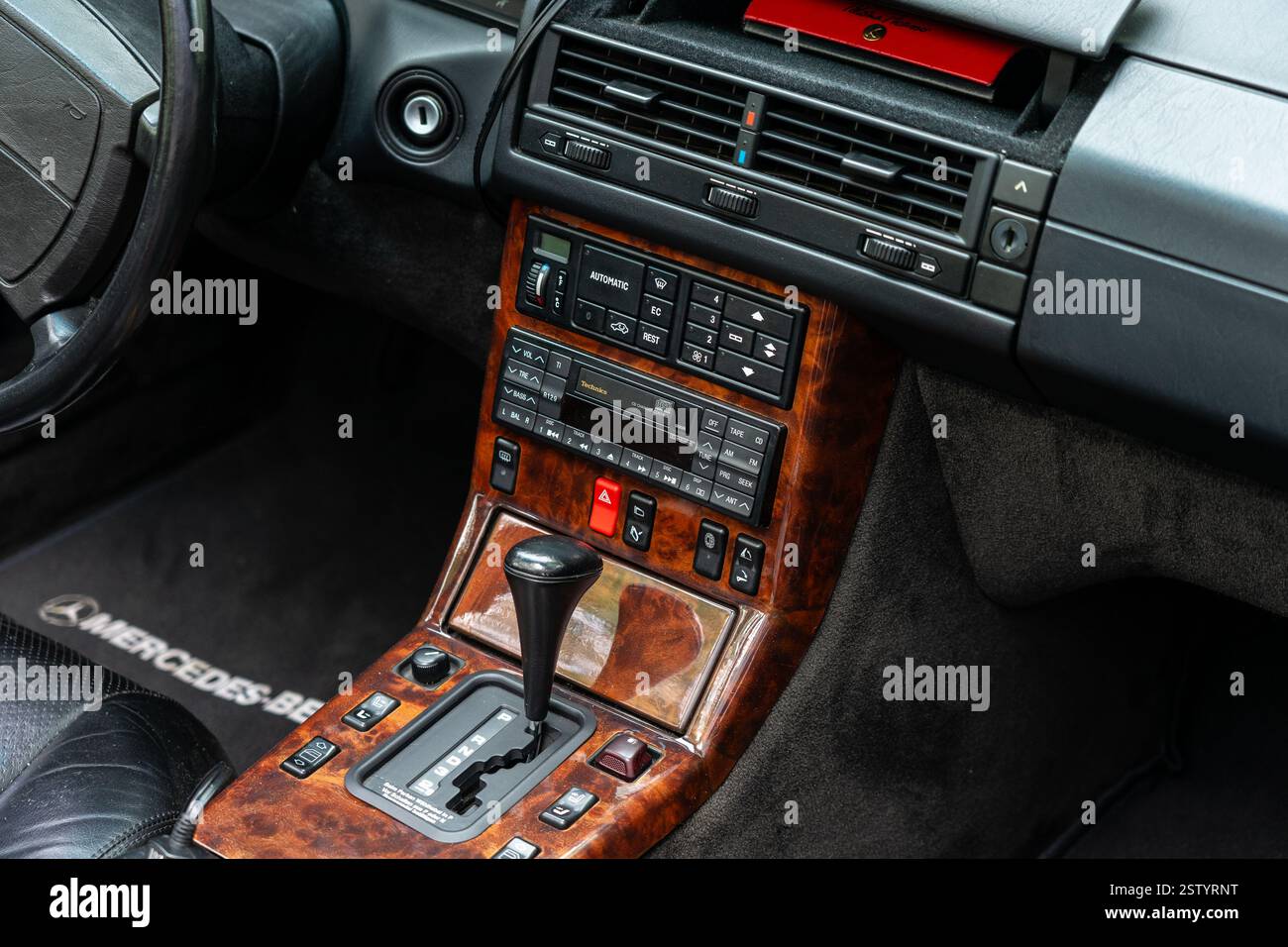 The interior of a sports car Mercedes-Benz 500 SL, (R129). Classic Days ...