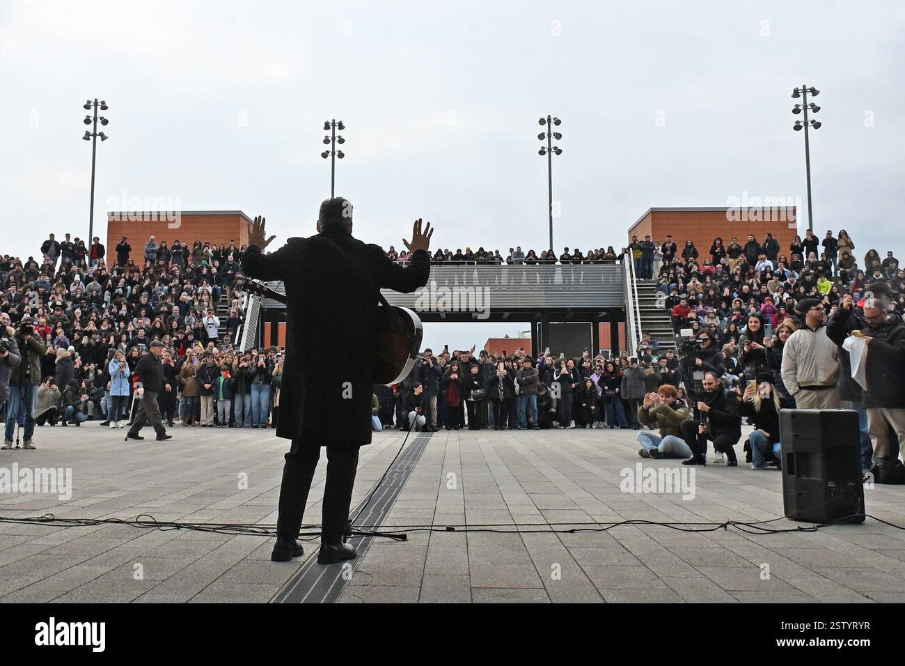 Italian singer Dario Brunori participates event “Brunori Sas e Restanza ...