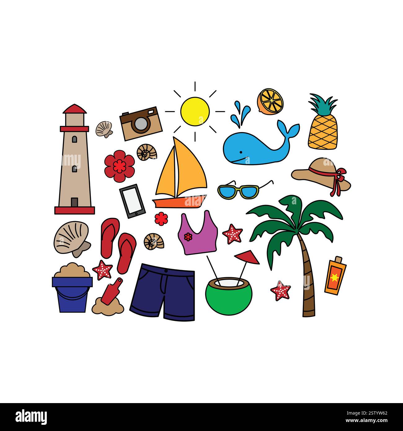 Relaxation icon set in Stock Vector Images - Alamy