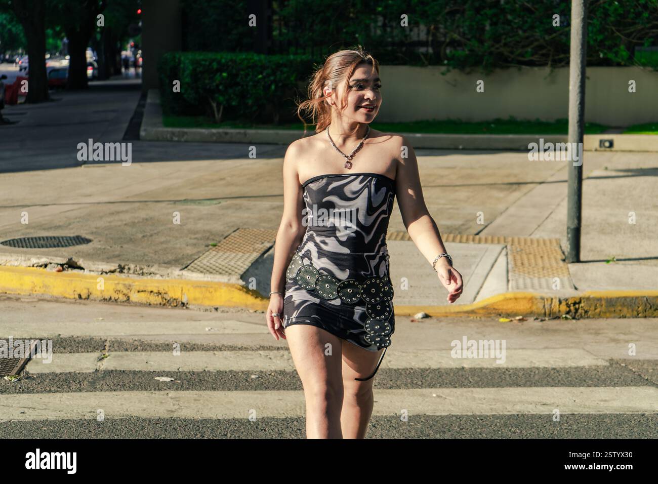 Pedestrian crossing street woman crosswalk hi-res stock photography and ...
