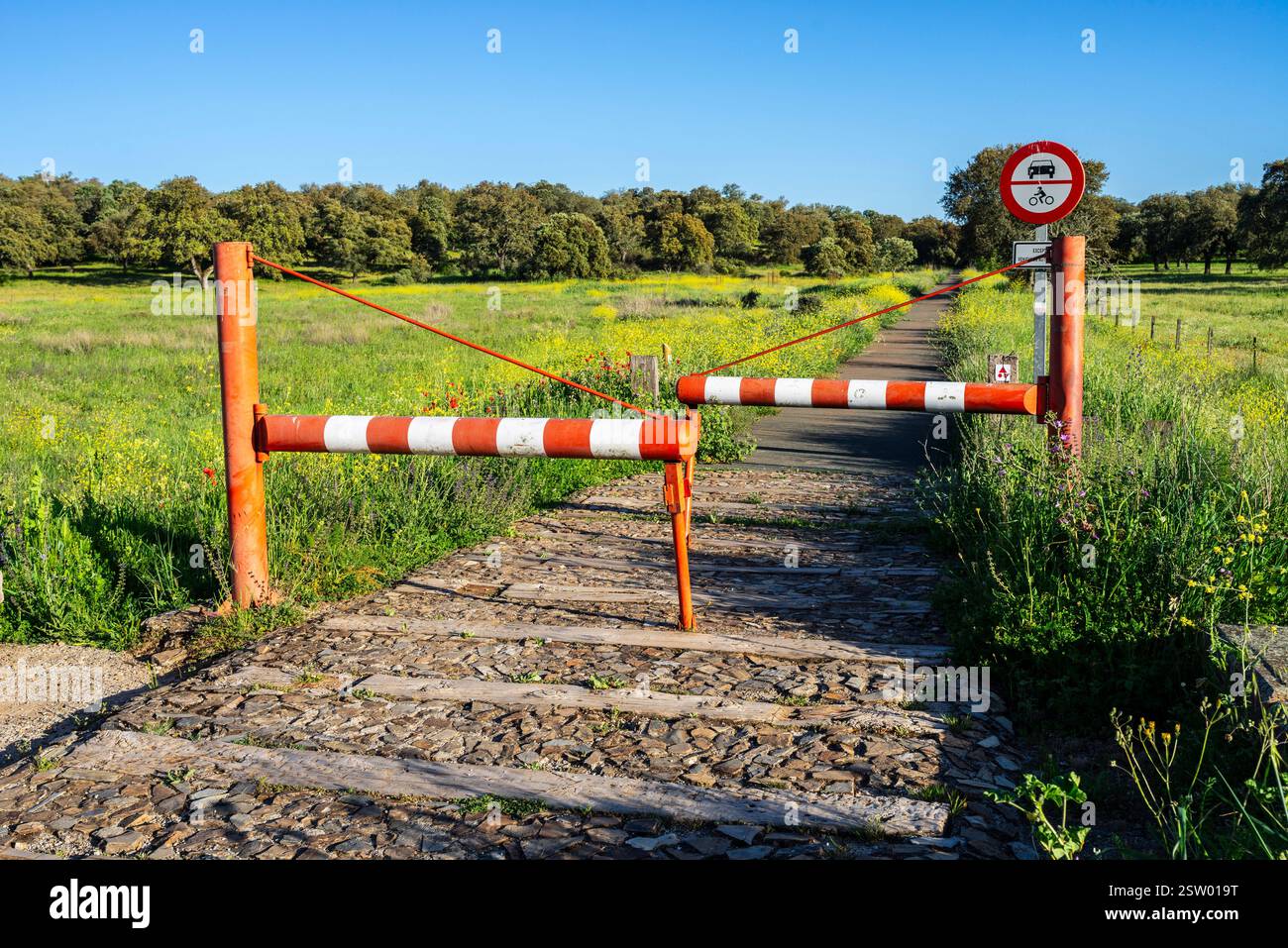 Cycle route Sierra Morena Stock Photo - Alamy