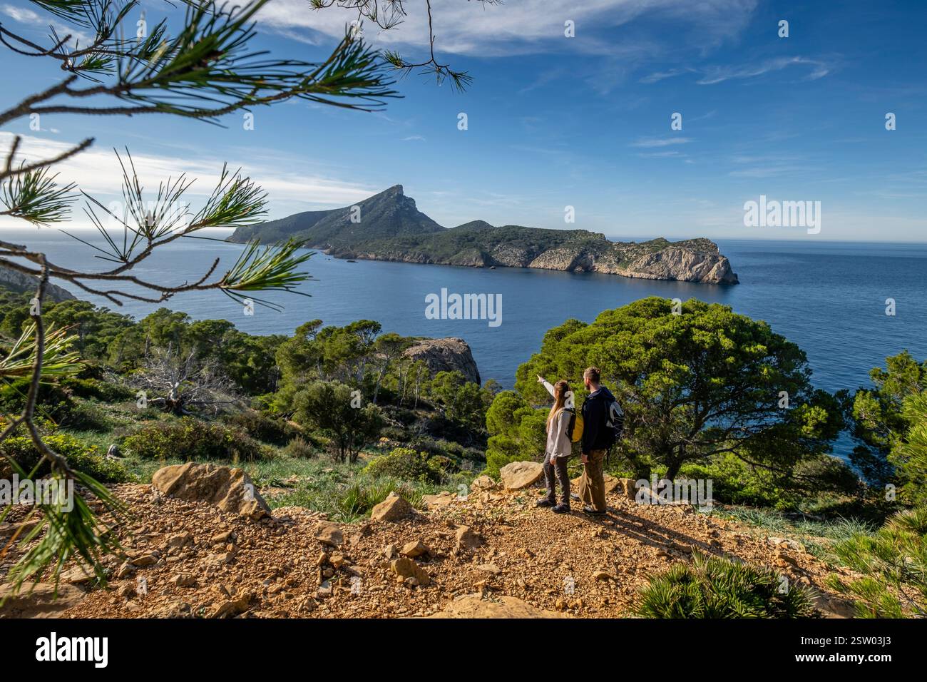 La Trapa trail and Dragonera islet Stock Photo - Alamy