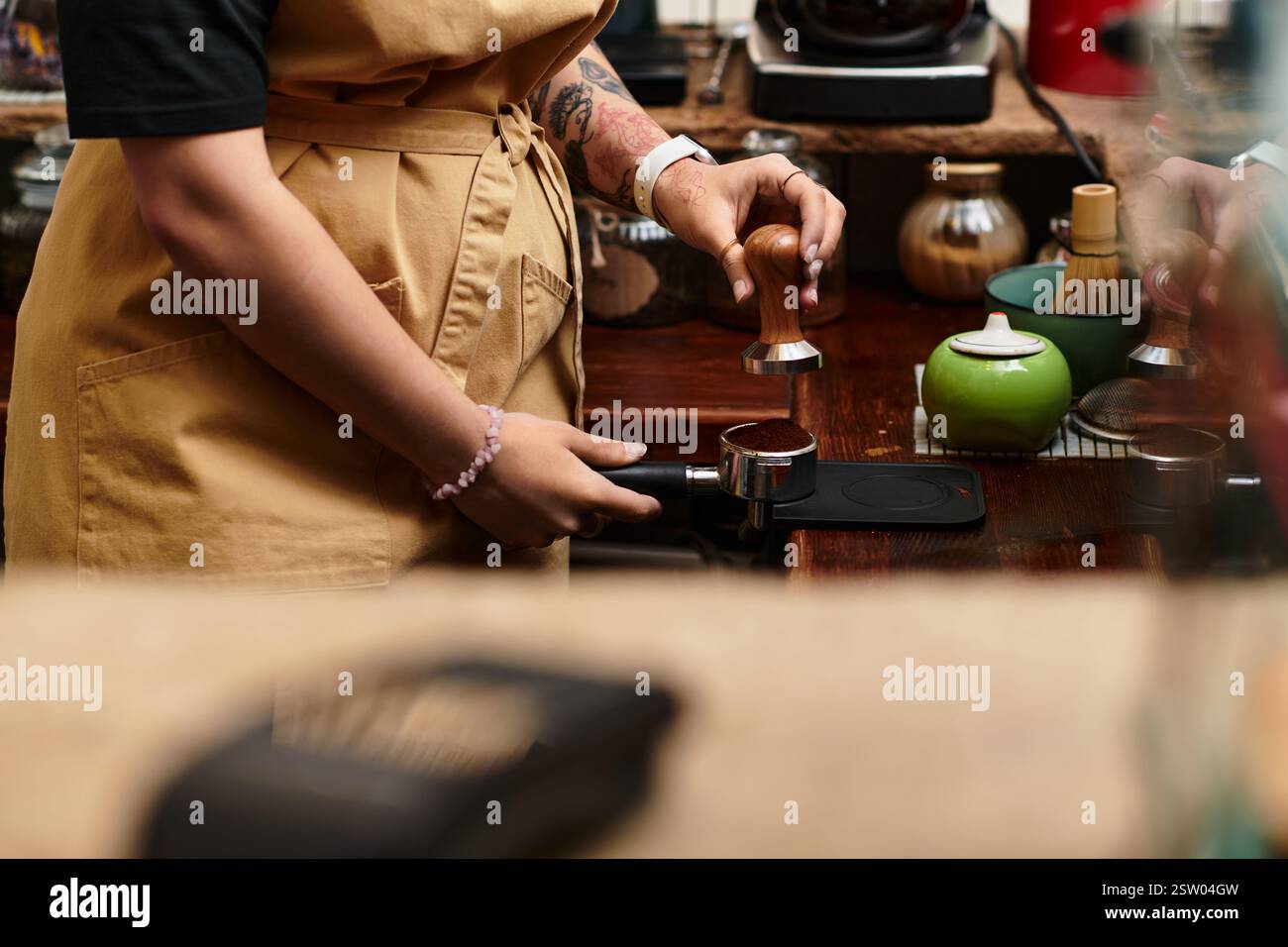 Beautiful woman in cafe uses hi-res stock photography and images - Alamy