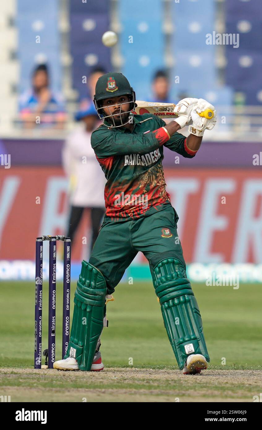 Bangladesh's Towhid Hridoy plays a shot during the ICC Champions Trophy ...
