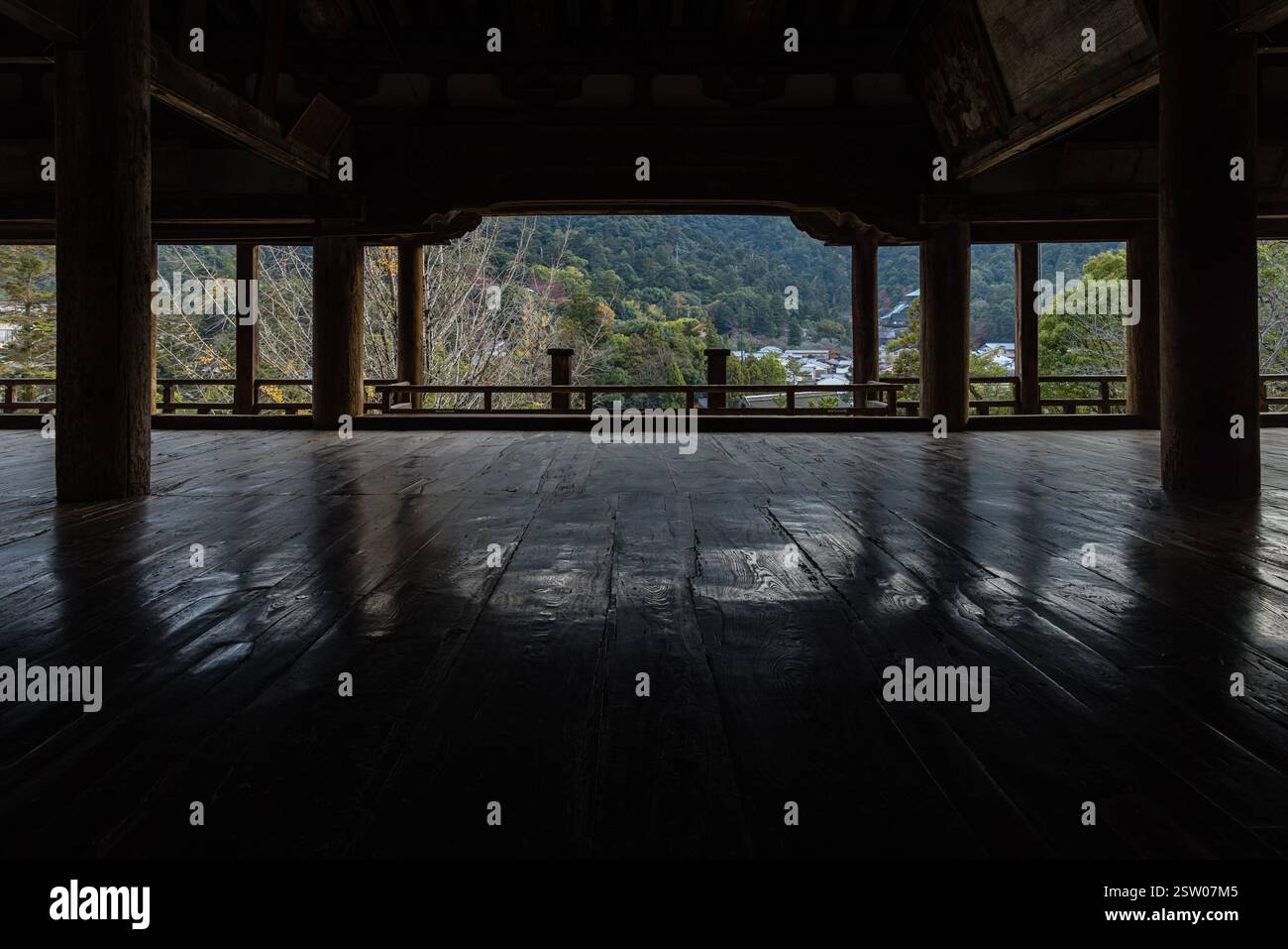 Senjikaku Hall at Toyokuni Shrine, a historic wooden pavilion in ...