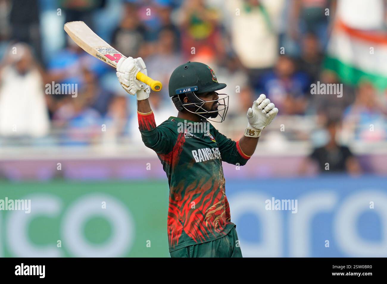 Bangladesh's Towhid Hridoy celebrates after scoring a century during ...