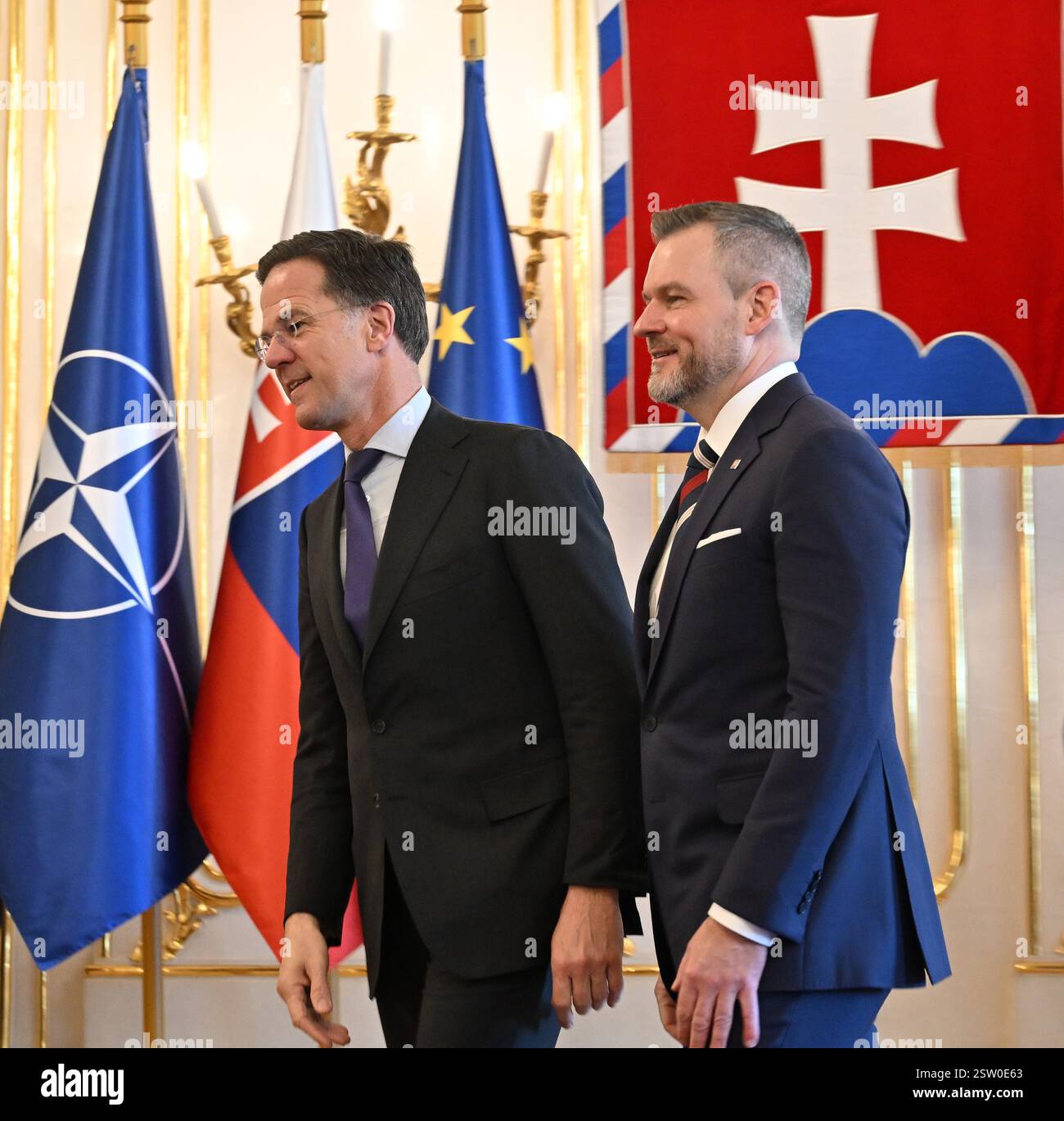 Bratislava, Slovakia. 20th Feb, 2025. NATO Secretary General Mark Rutte ...