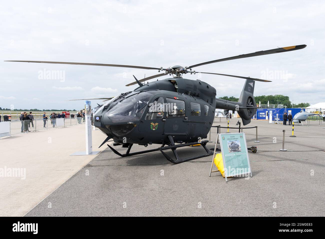 BERLIN - JUNE 05, 2024: Light utility helicopter Airbus Helicopters H145M (formerly Eurocopter ...
