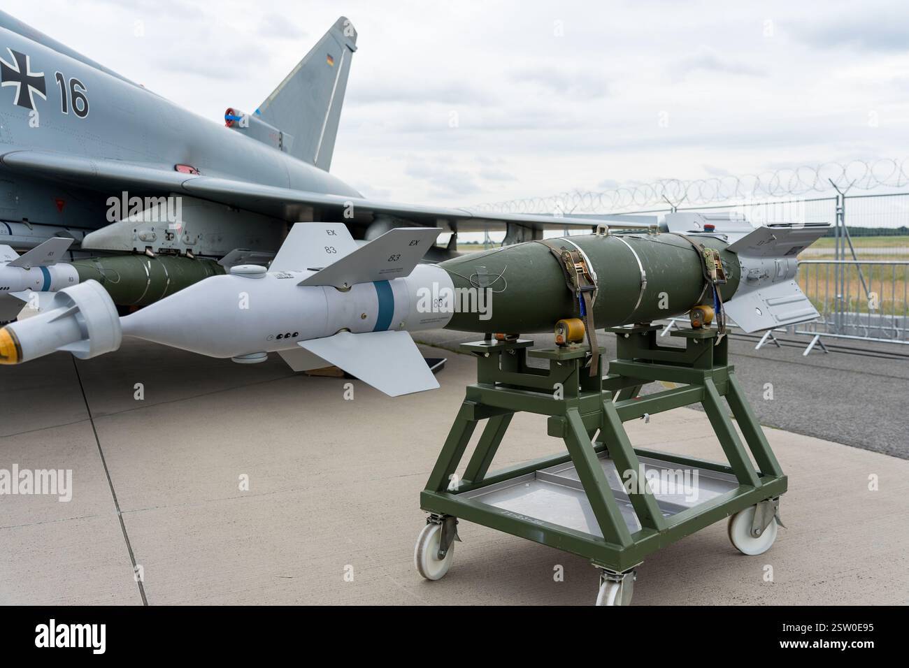 BERLIN - JUNE 05, 2024: Laser-guided bombs GBU-24 Paveway III. Used on the multirole fighter ...