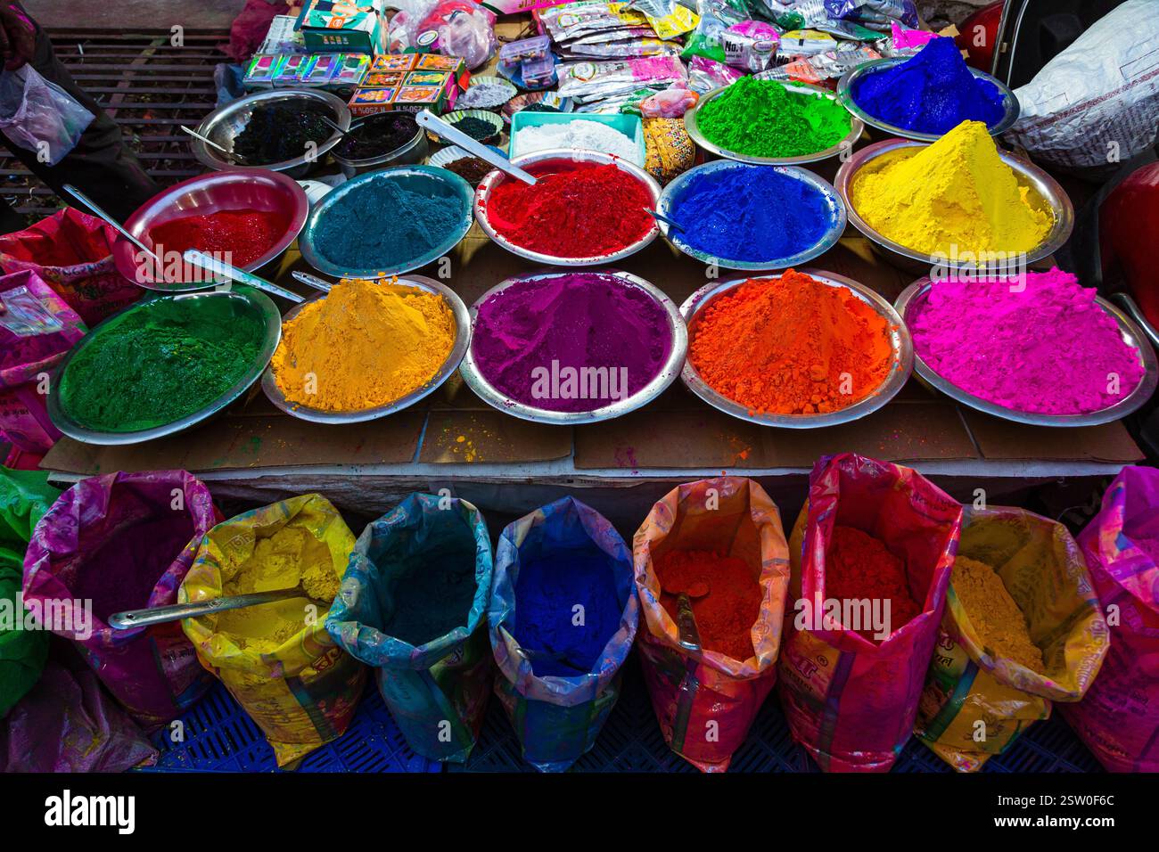 Colorful color powder for the Holy Festival of the Hindu Spring ...