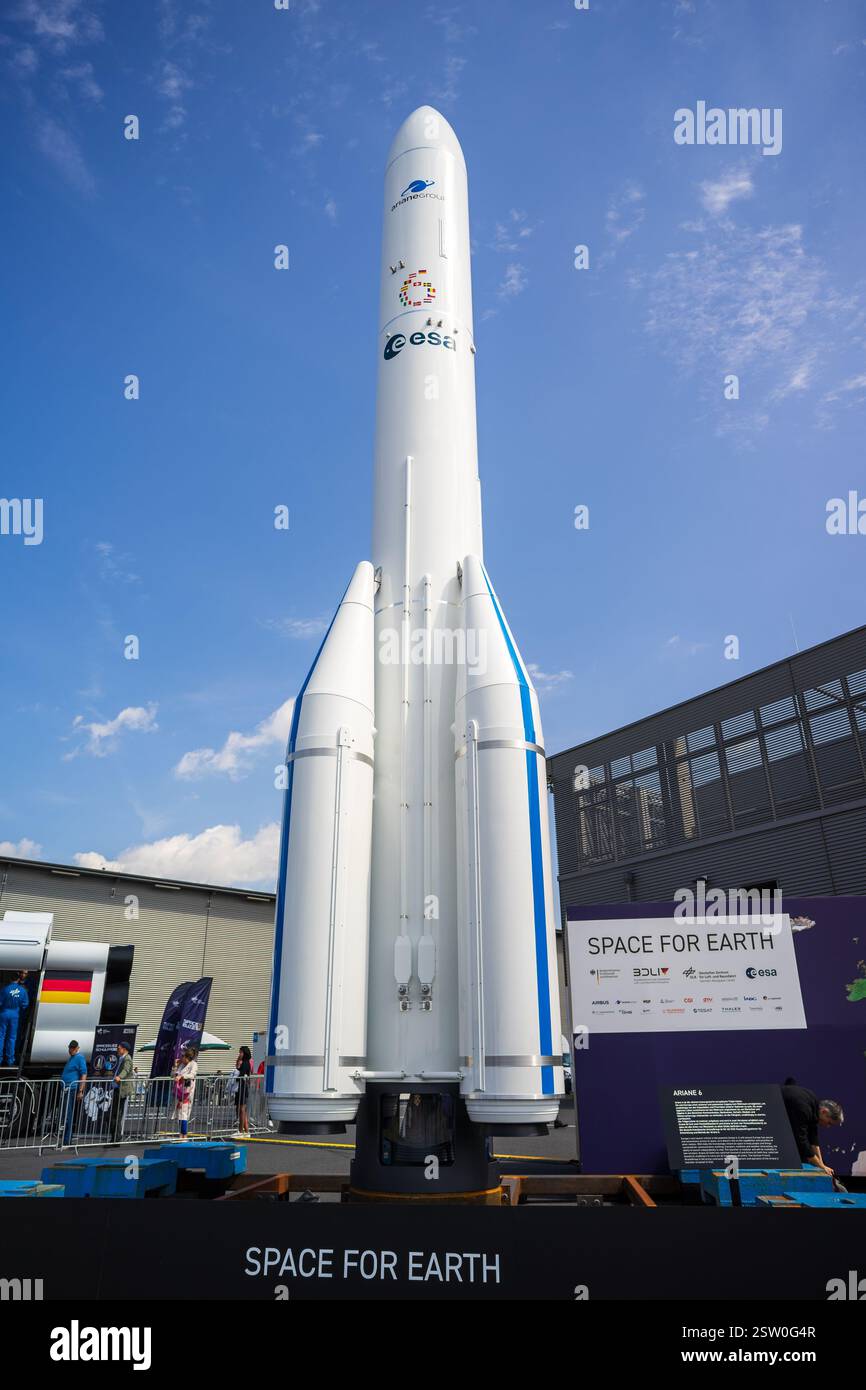 BERLIN - JUNE 06, 2024: Model of the Ariane 6 space rocket by ...