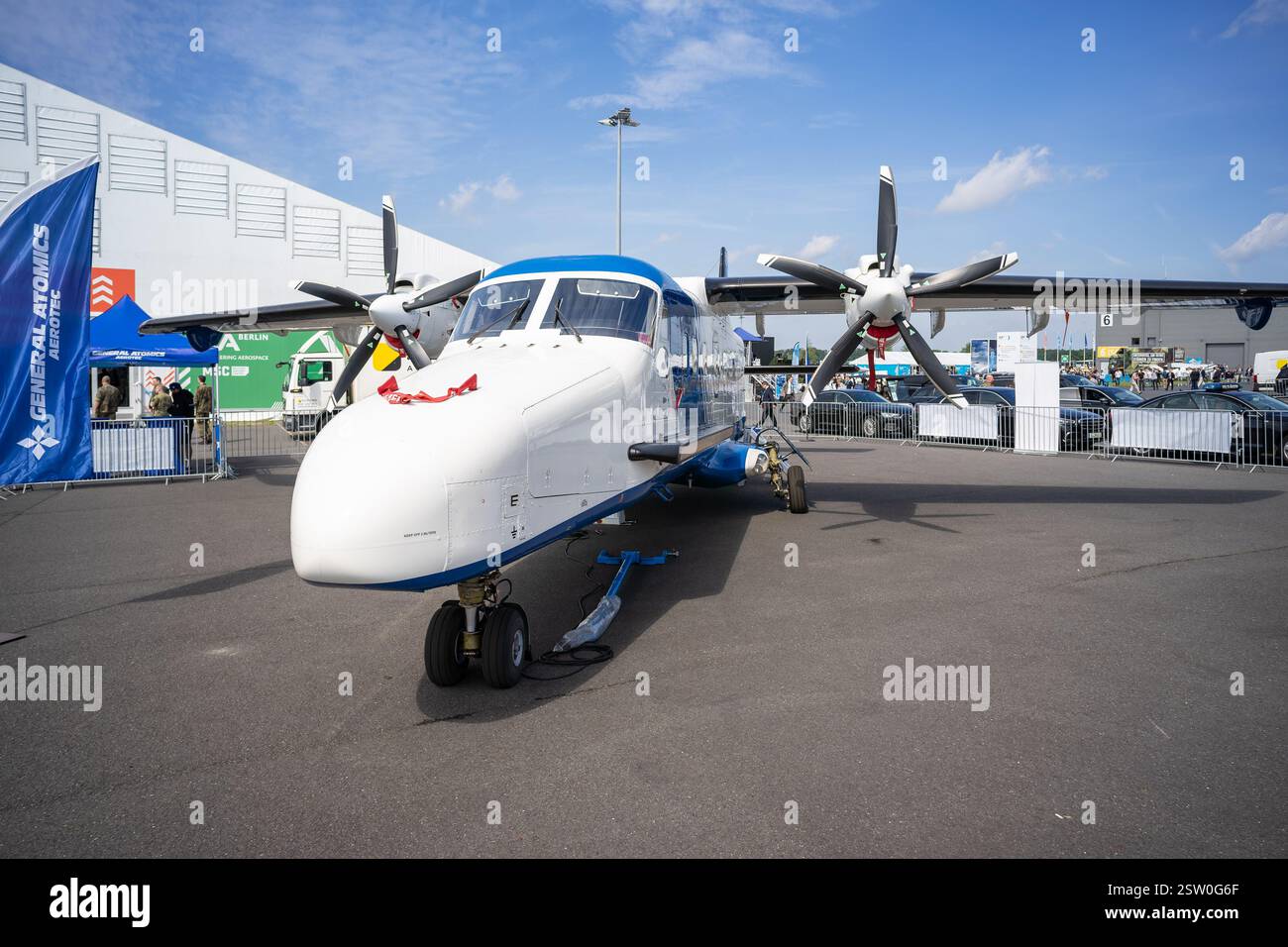 The twin-turboprop STOL utility aircraft Dornier 228 NXT, since 2020 owned General Atomics ...