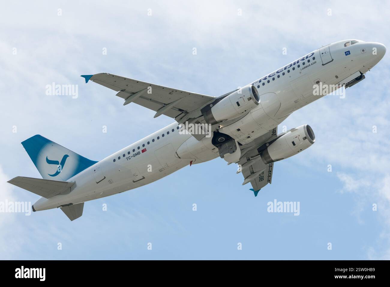 The narrow-body airliner Airbus A320-232 by Freebird Airlines Stock ...