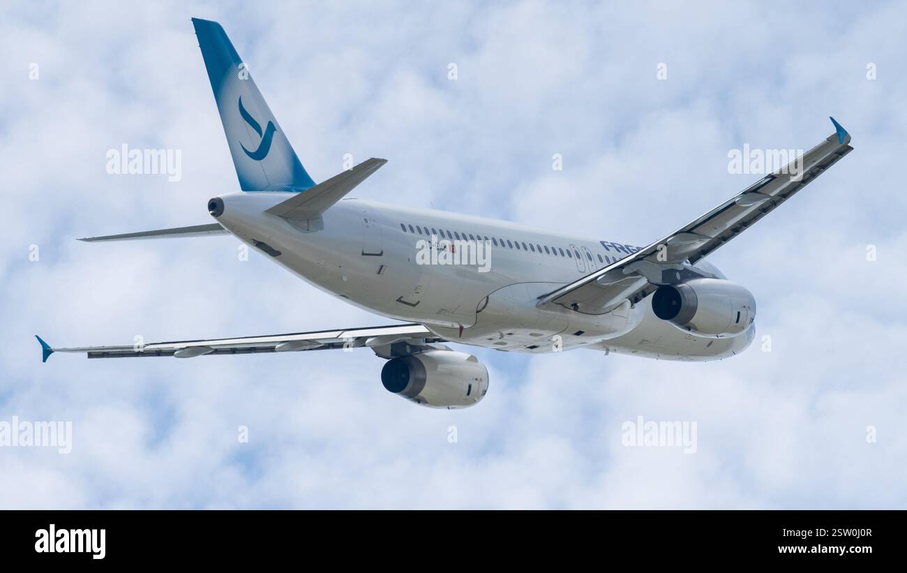 The narrow-body airliner Airbus A320-232 by Freebird Airlines Stock ...