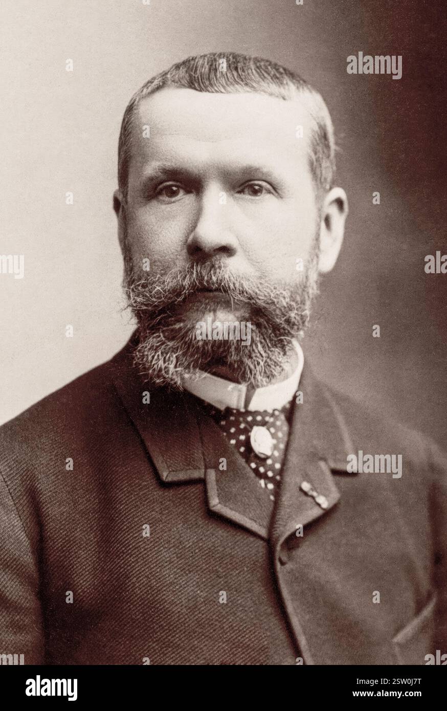 Gaston Tissandier (1843-1899) French chemist, meteorologist, aviator, and editor, portrait ...