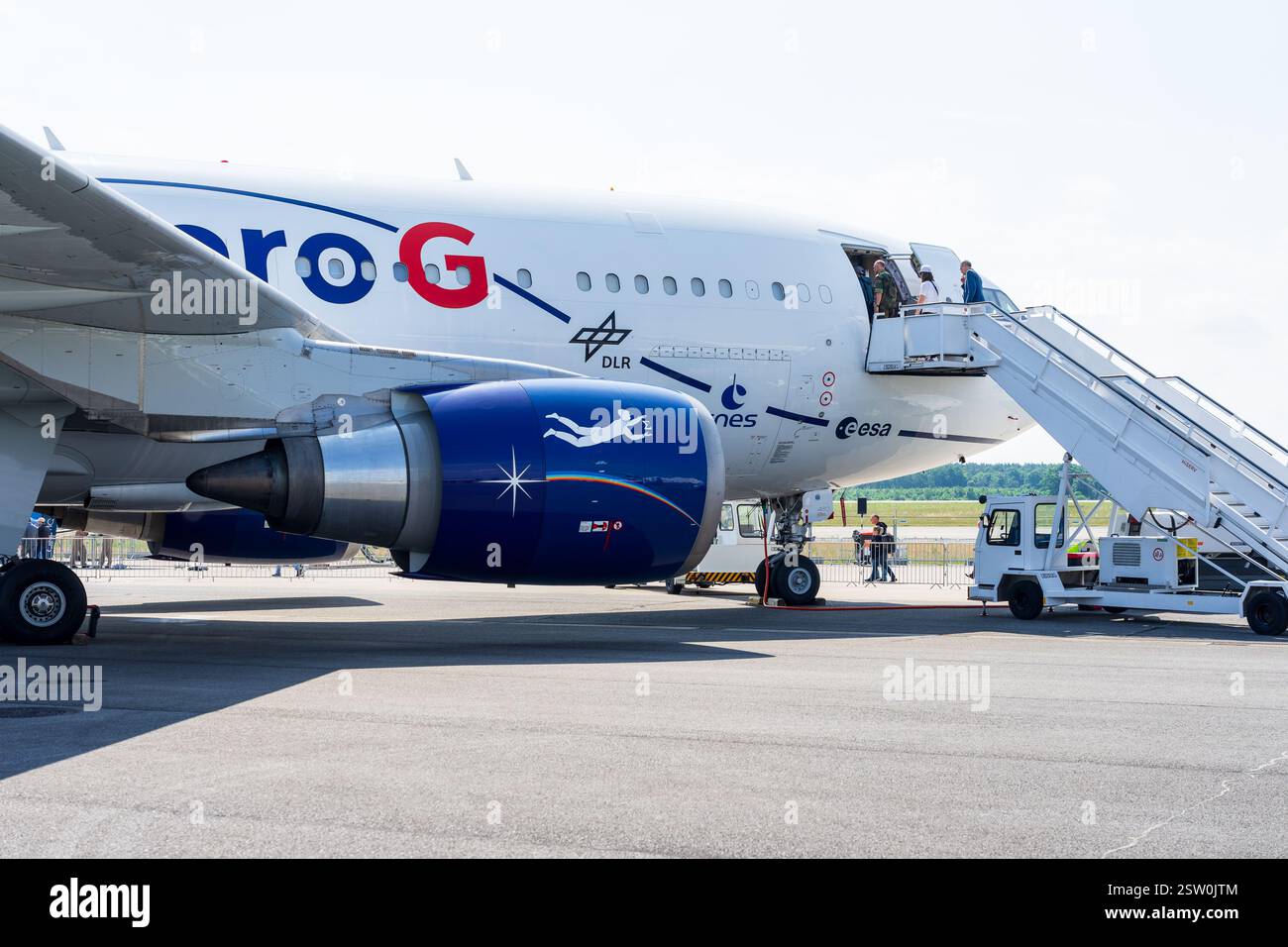 A wide-body aircraft Airbus 310-300 Novespace. Airplane for simulating ...