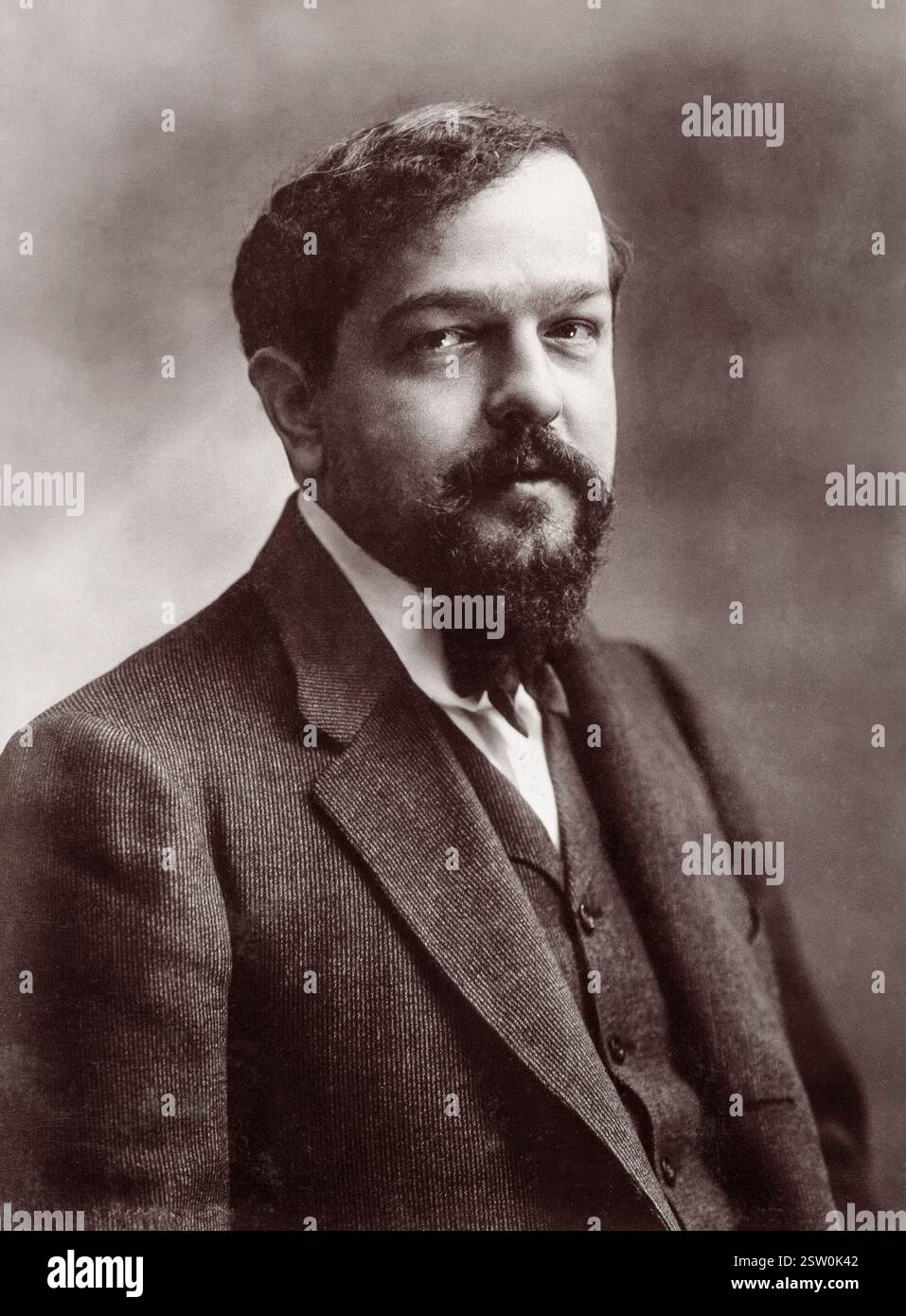 Claude Debussy. Portrait photograph of the French composer Achille Claude Debussy (1862-1918) by ...