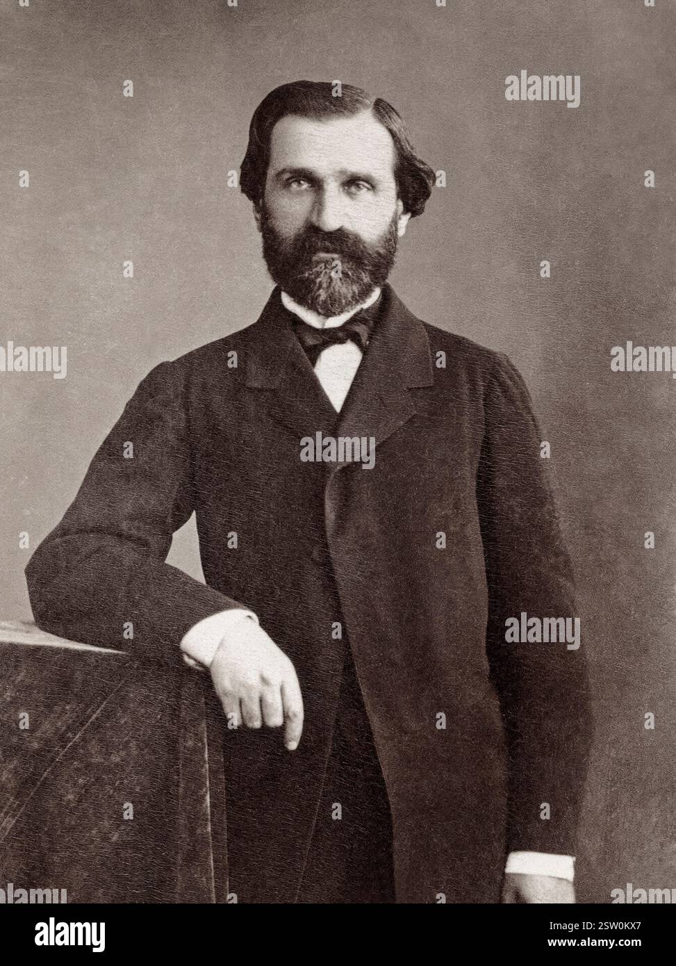 Giuseppe Verdi. Portrait photograph of the Italian composer Giuseppe Fortunino Francesco Verdi ...