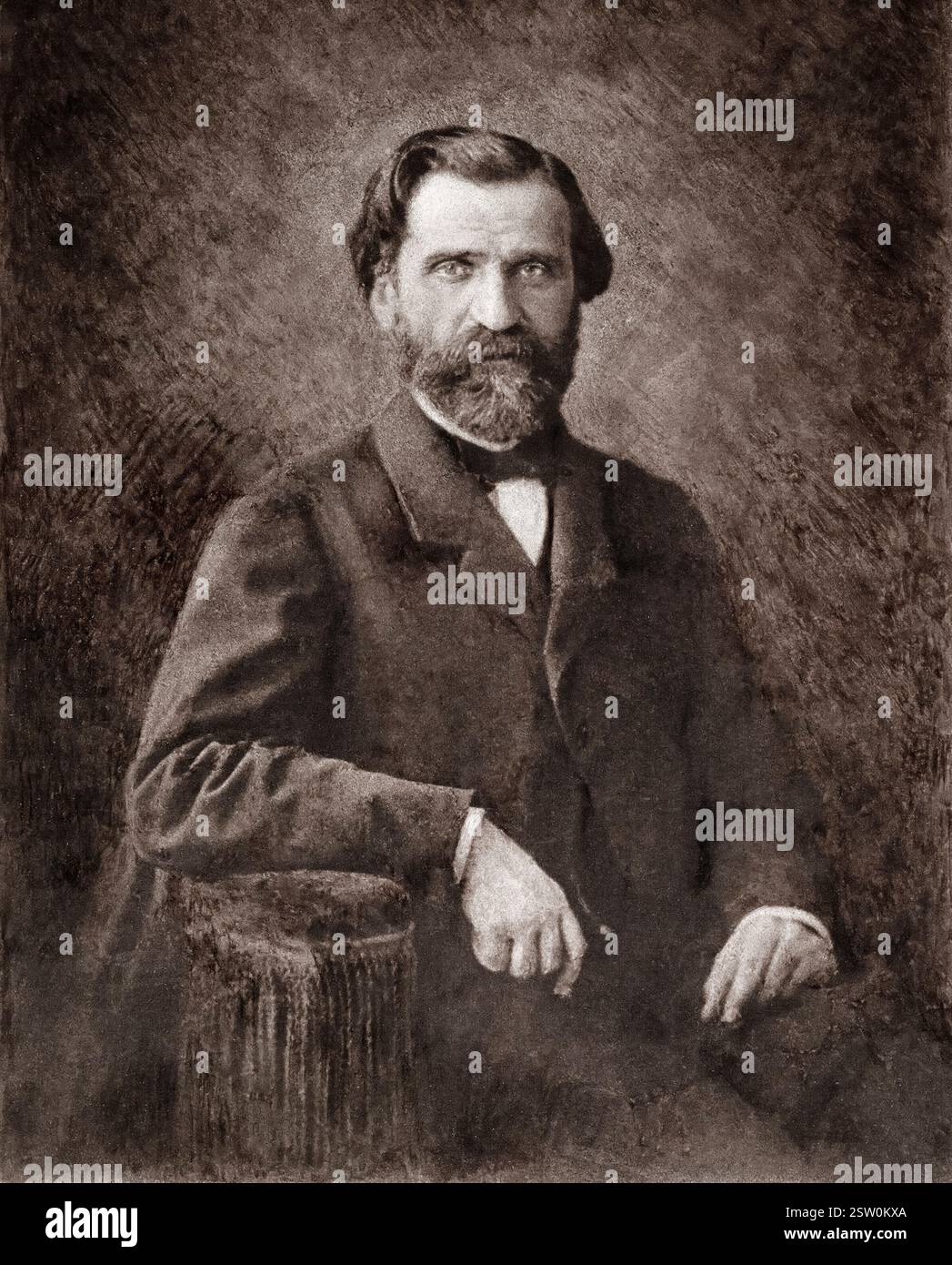 Giuseppe Verdi. Portrait photograph of the Italian composer Giuseppe Fortunino Francesco Verdi ...