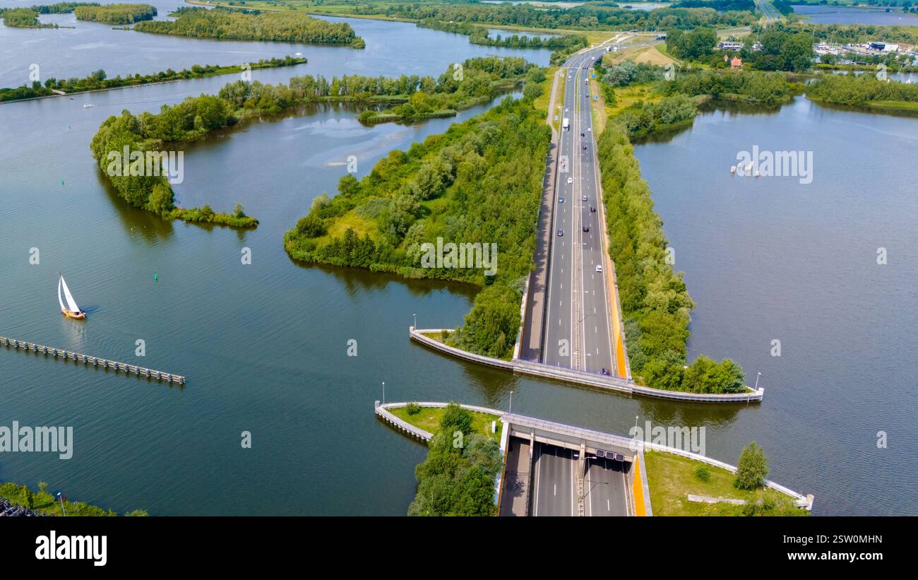 Aerial view veluwemeer aqueduct hi-res stock photography and images - Alamy