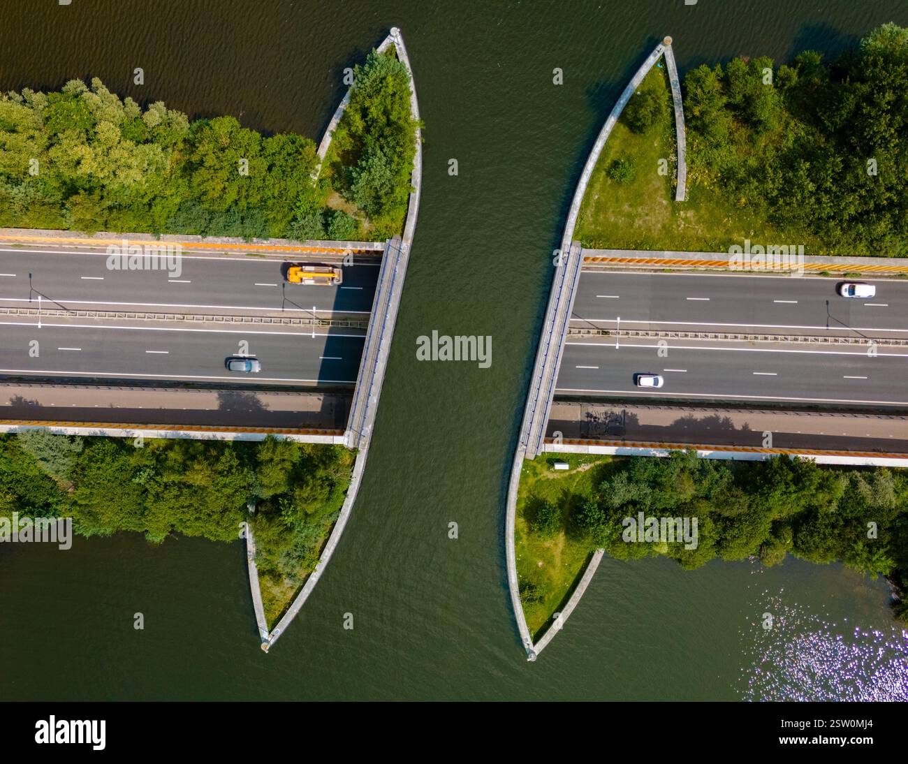 Veluwemeer Aquaduct: A Bridge Through Nature Stock Photo - Alamy