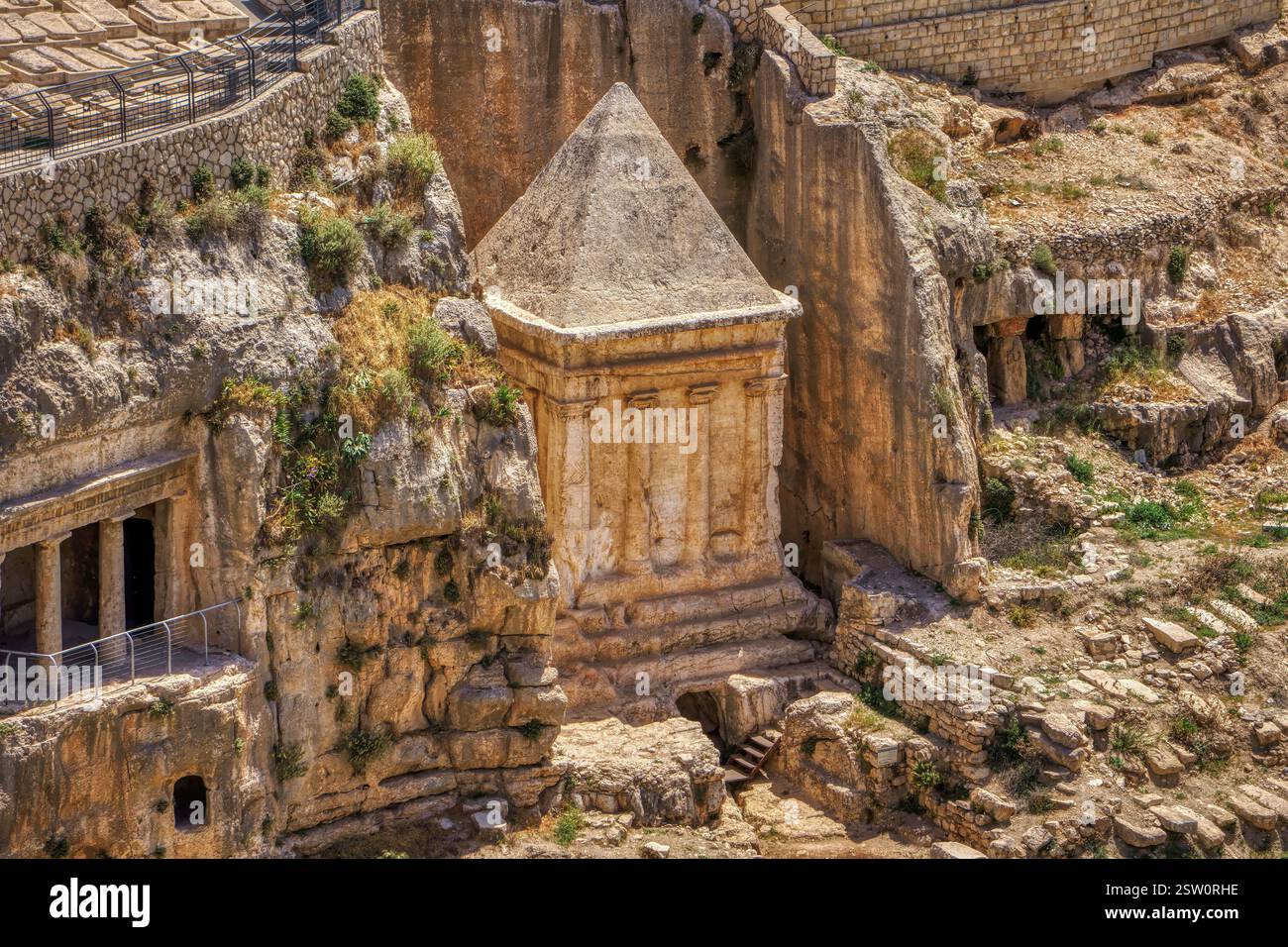 the ancient Tomb of Zechariah in Jerusalem Kidron Valley, a stunning ...