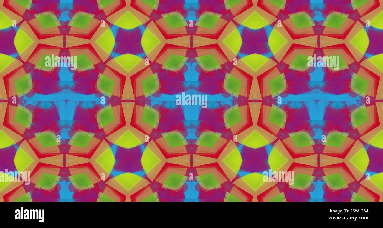 Image of kaleidoscope pattern changing on seamless loop background ...