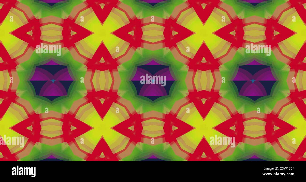 Image of kaleidoscope pattern changing on seamless loop background ...