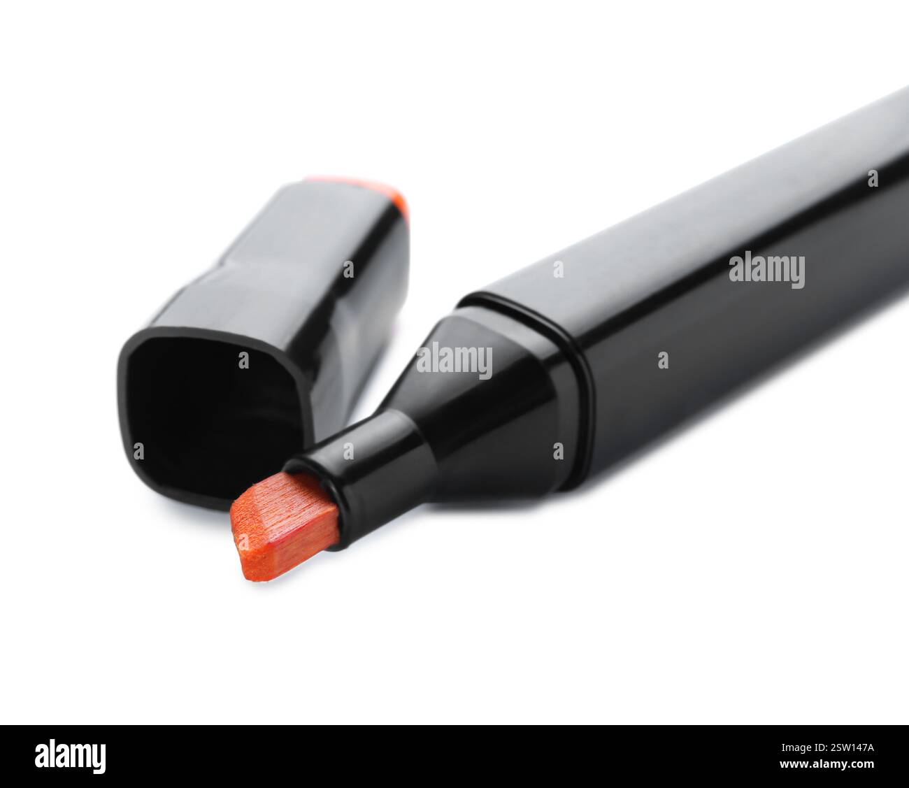 One color marker with cap isolated on white Stock Photo - Alamy