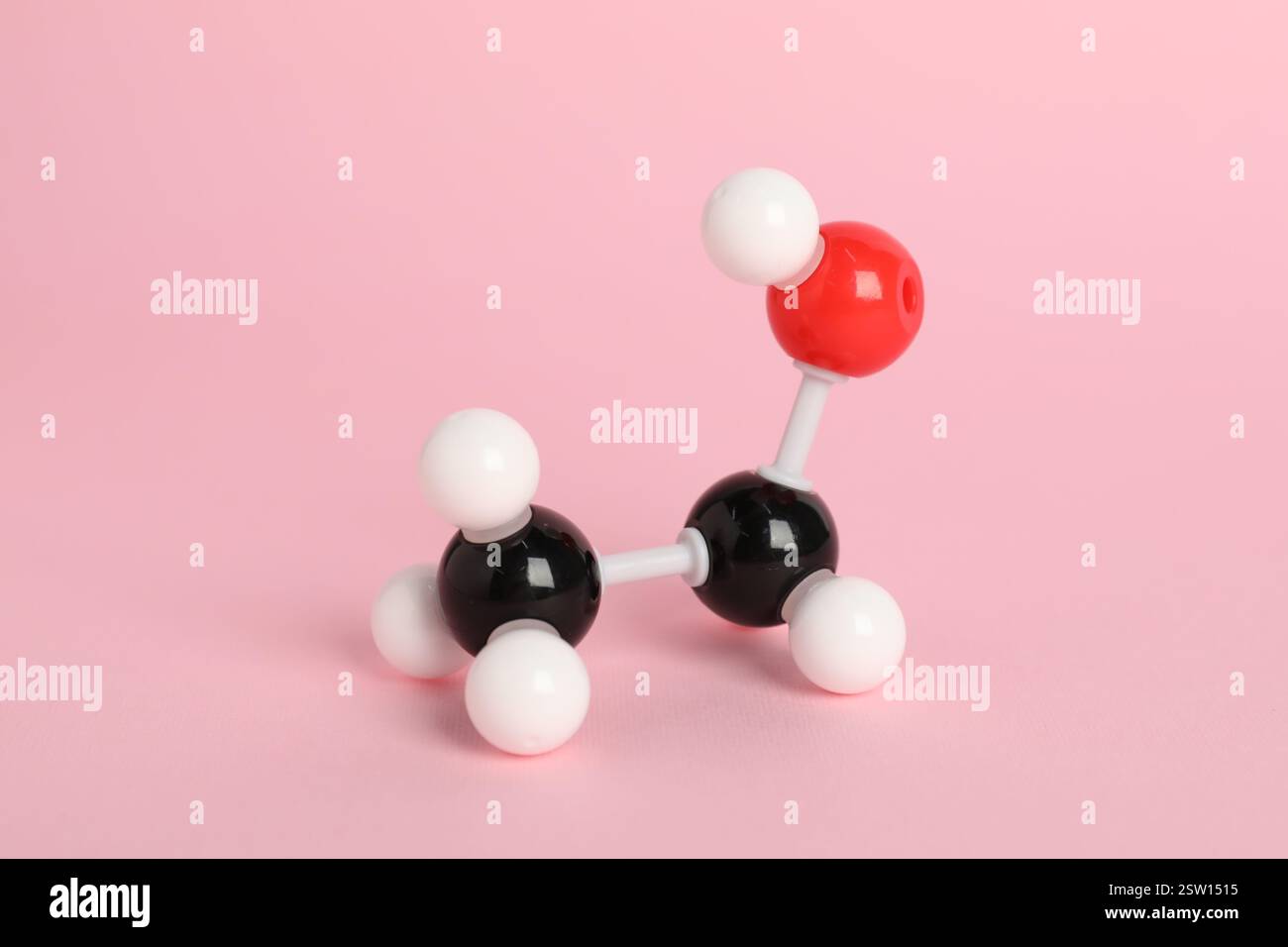 Molecule of ethanol on pink background. Chemical model Stock Photo - Alamy