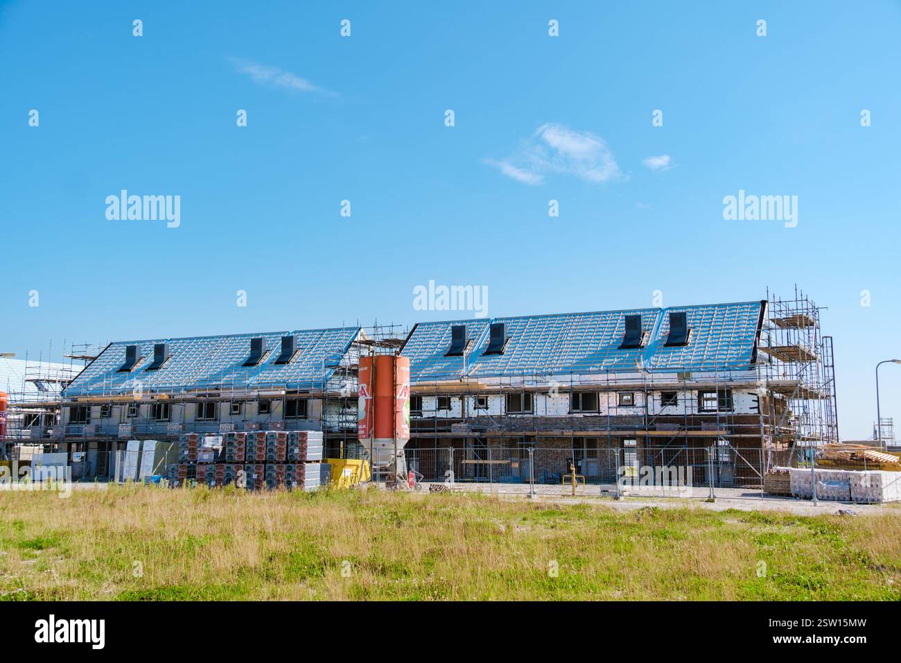 Urk Netherlands 30 July 2024,A vibrant construction site showcasing the ...
