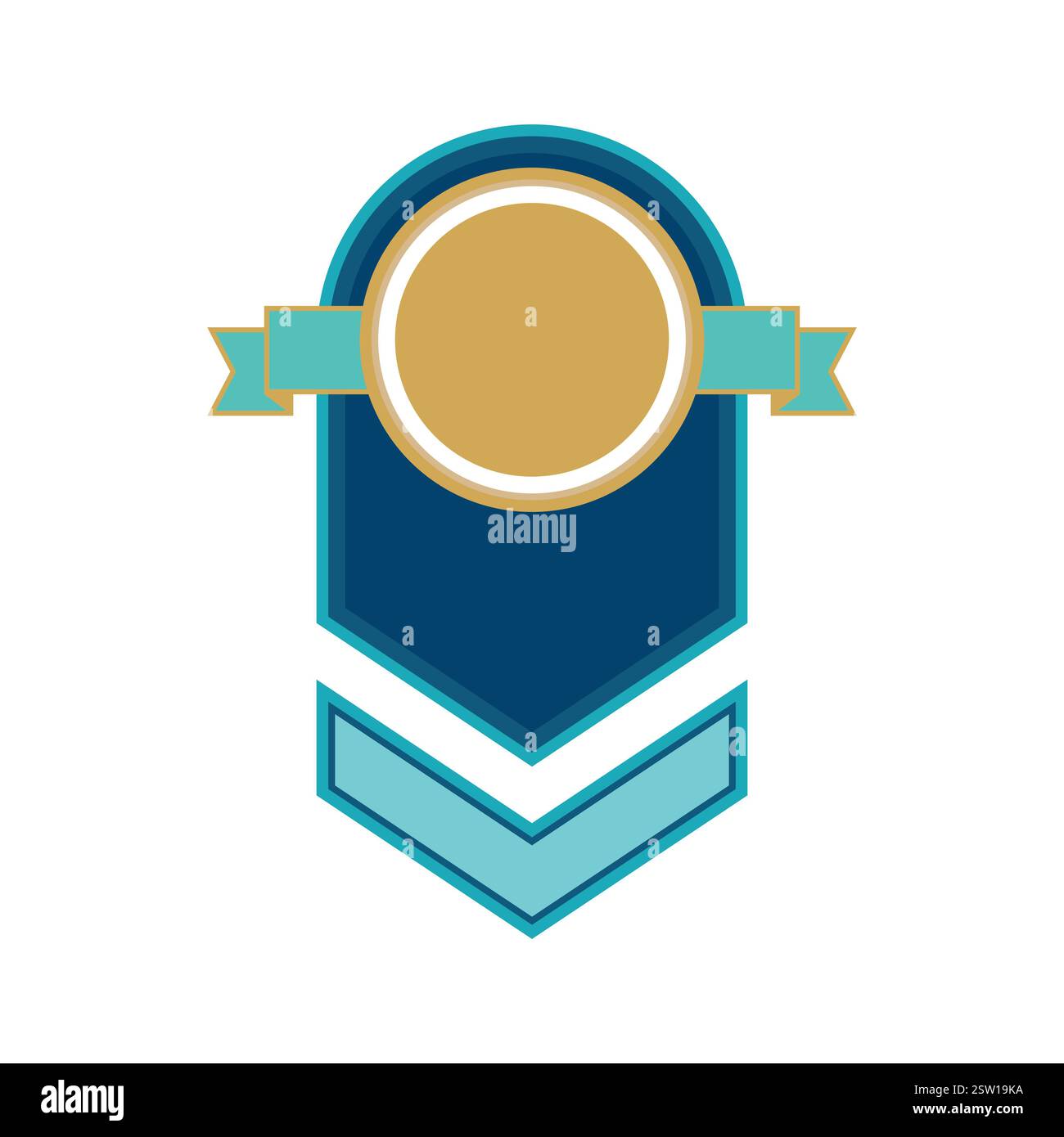 Badge with ribbon. Decorative abstract banner Stock Vector Image & Art ...