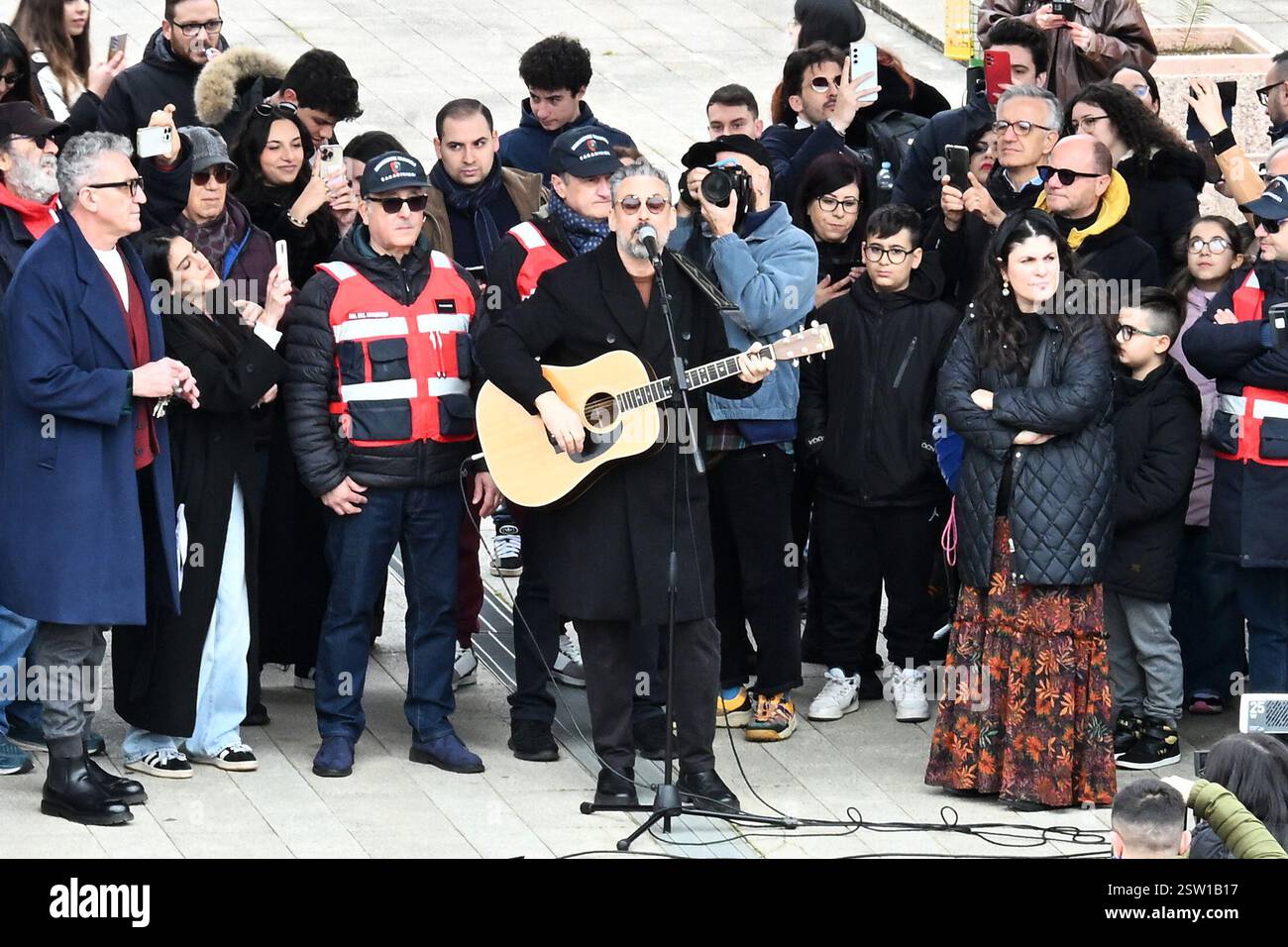Italian singer Dario Brunori participates event “Brunori Sas e Restanza ...