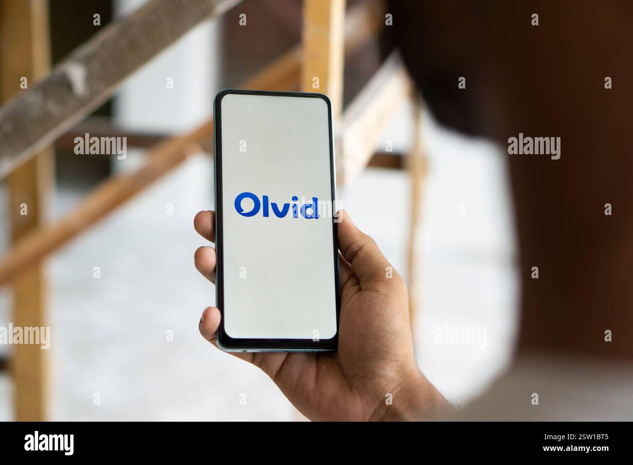 Dhaka, Bangladesh- 04 Aug 2024: Olvid logo is displayed on smartphone. Olvid is the first ...