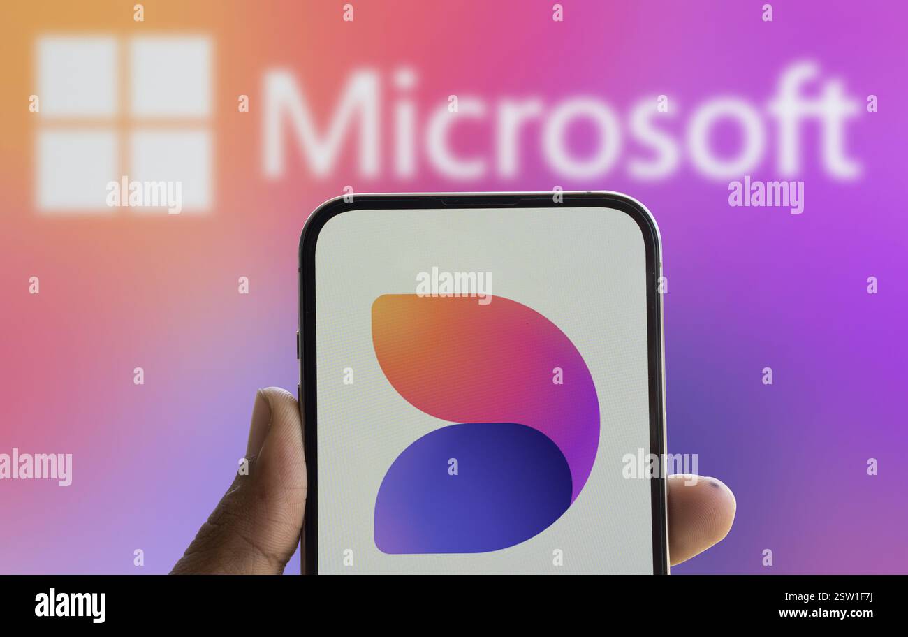 Dhaka, Bangladesh- 06 Aug 2024: Microsoft Designer logo is displayed on ...