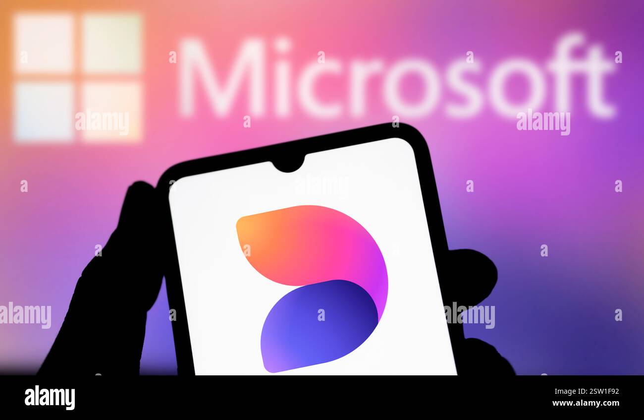 Dhaka, Bangladesh- 06 Aug 2024: Microsoft Designer logo is displayed on ...