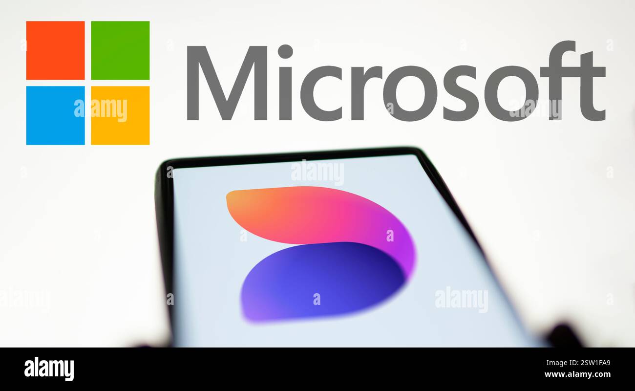 Dhaka, Bangladesh- 06 Aug 2024: Microsoft Designer logo is displayed on ...