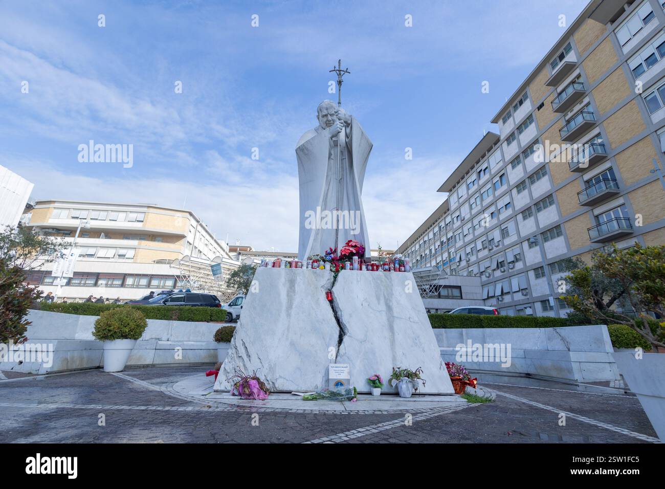Rome, Italy. 20th Feb, 2025. The Monument of John Paul II inside the ...