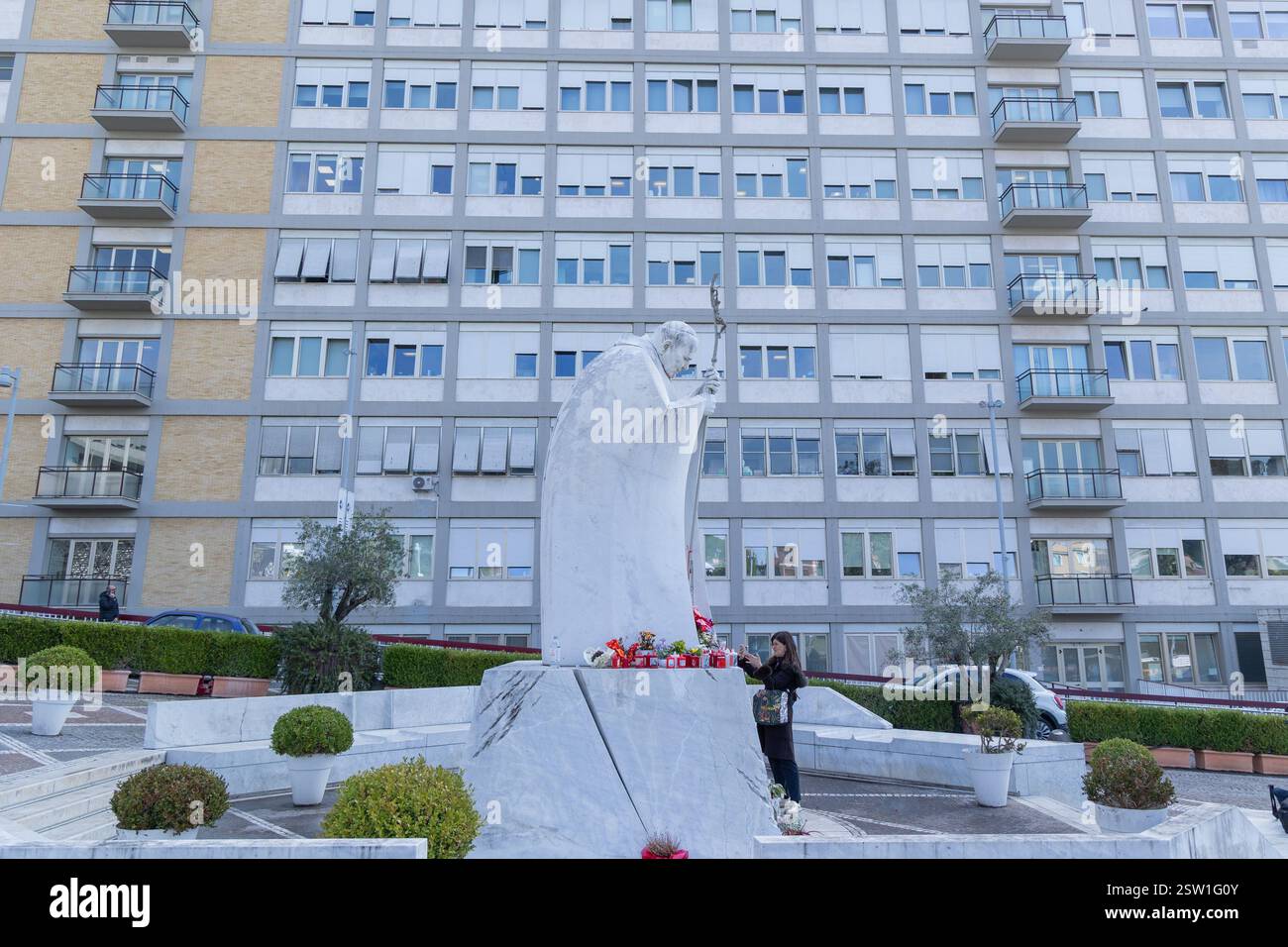 Rome, Italy. 20th Feb, 2025. The Monument of John Paul II inside the ...